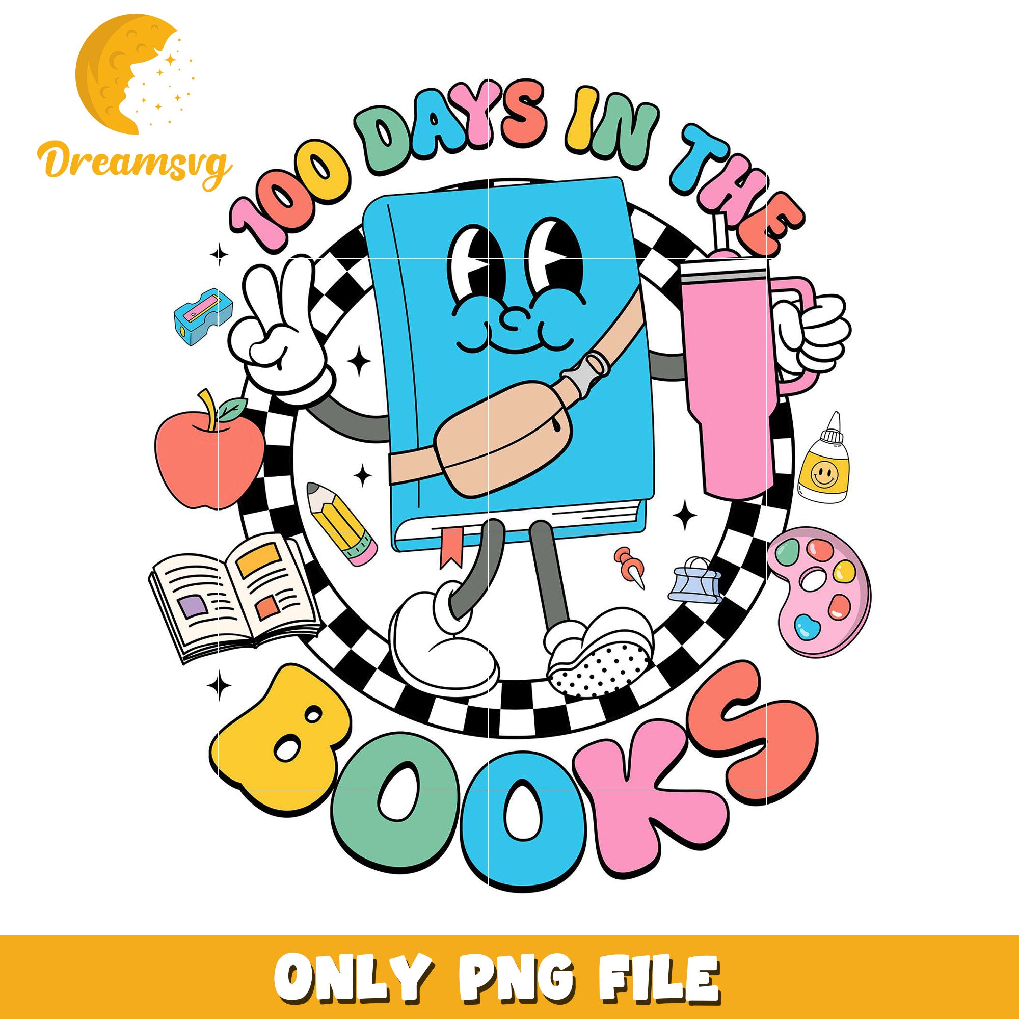 100 Days of Books PNG Clipart – DreamSVG Store