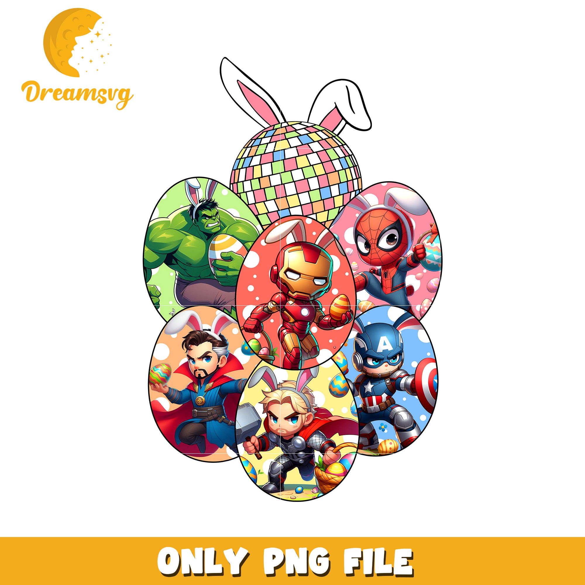 Avengers Easter PNG Superhero Egg Hunt – DreamSVG Store