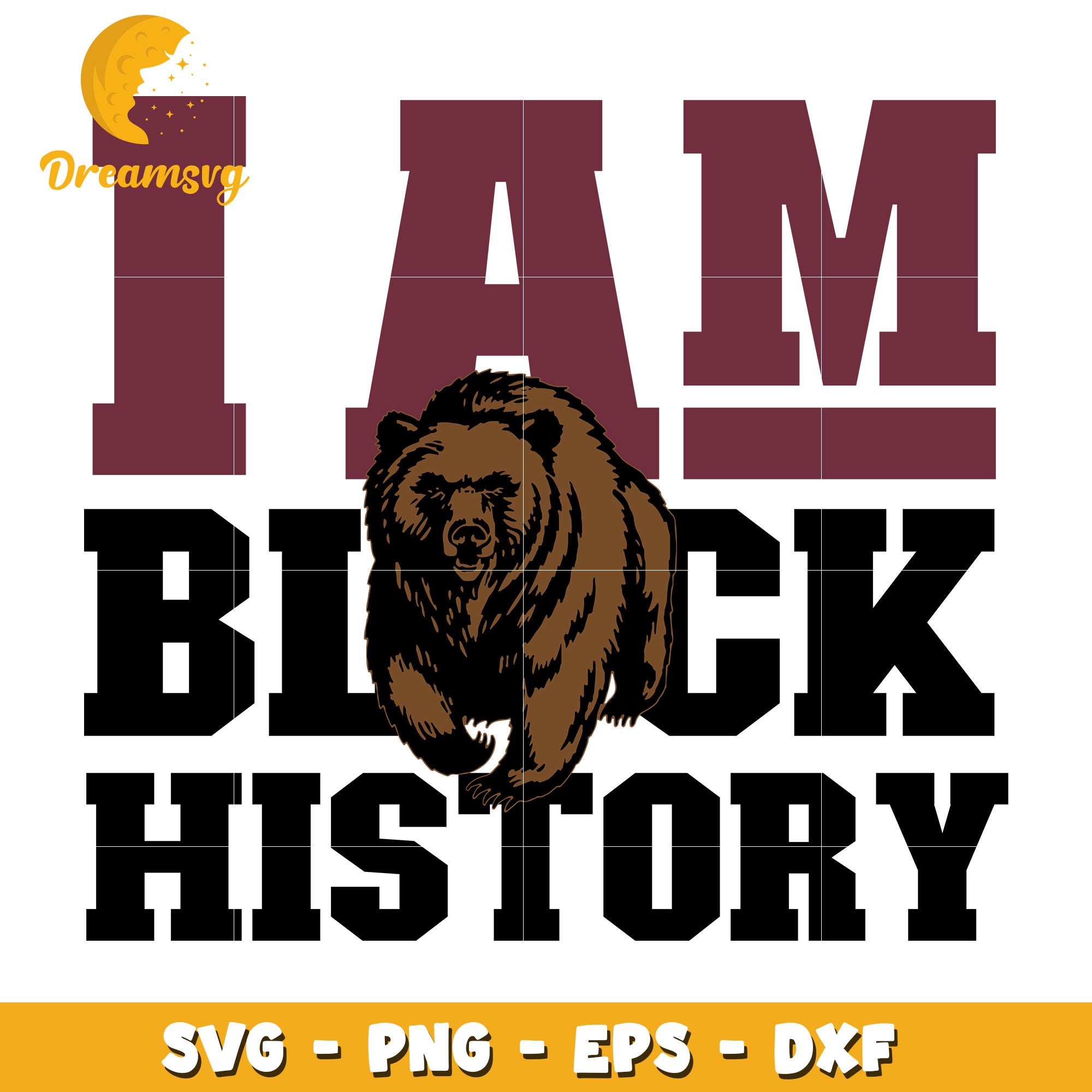 Black History Bear SVG PNG EPS DXF – DreamSVG Store