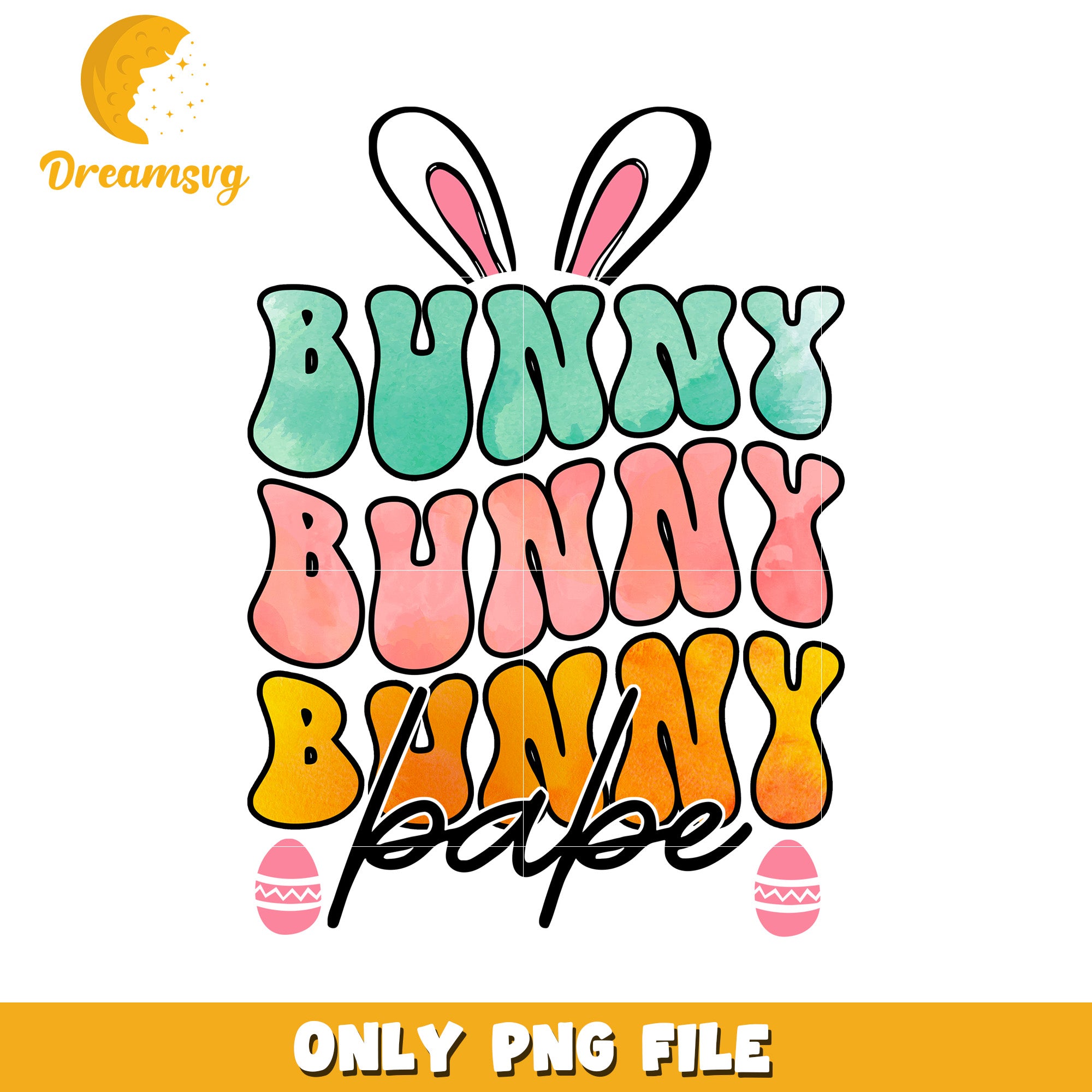 Bunny babe wave font png, bunny png, happy easter day png – DreamSVG Store