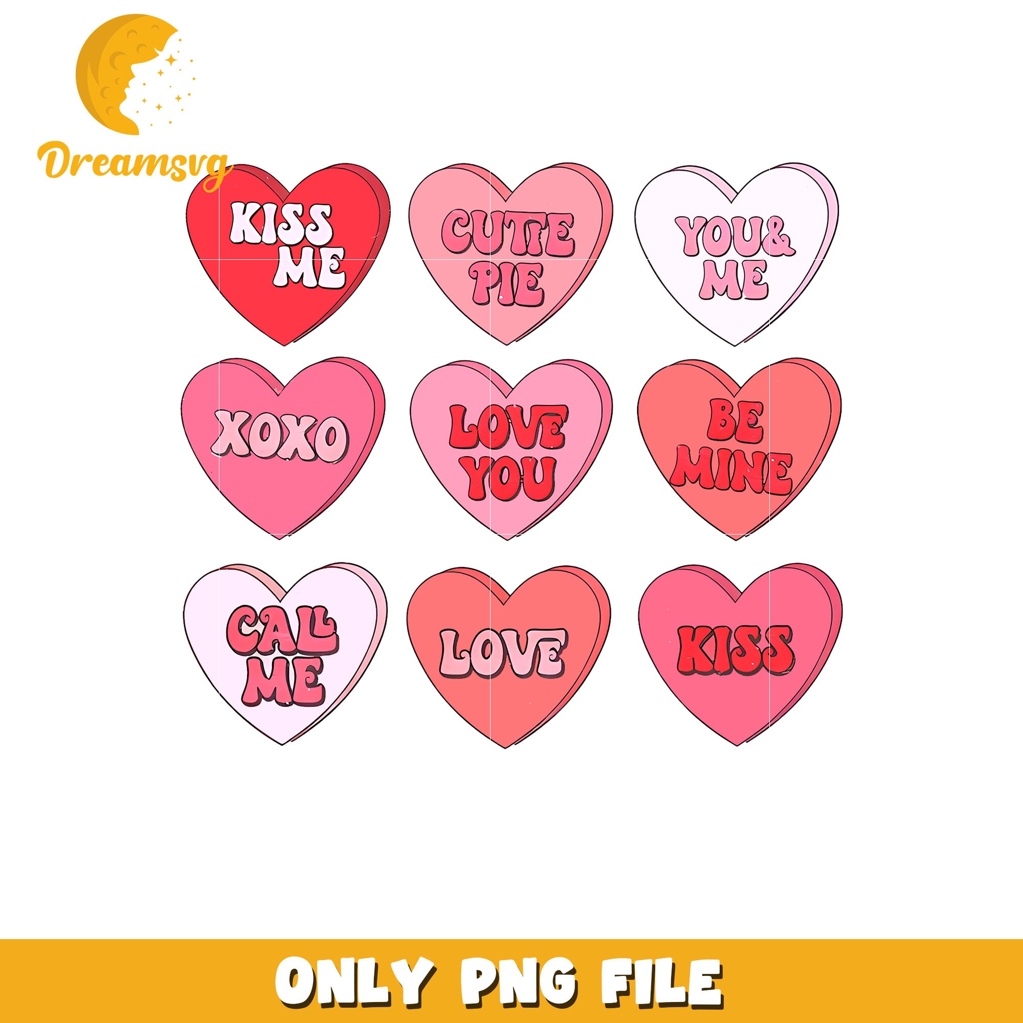 Candy heart valentine png, candy heart png, valentine png – DreamSVG Store