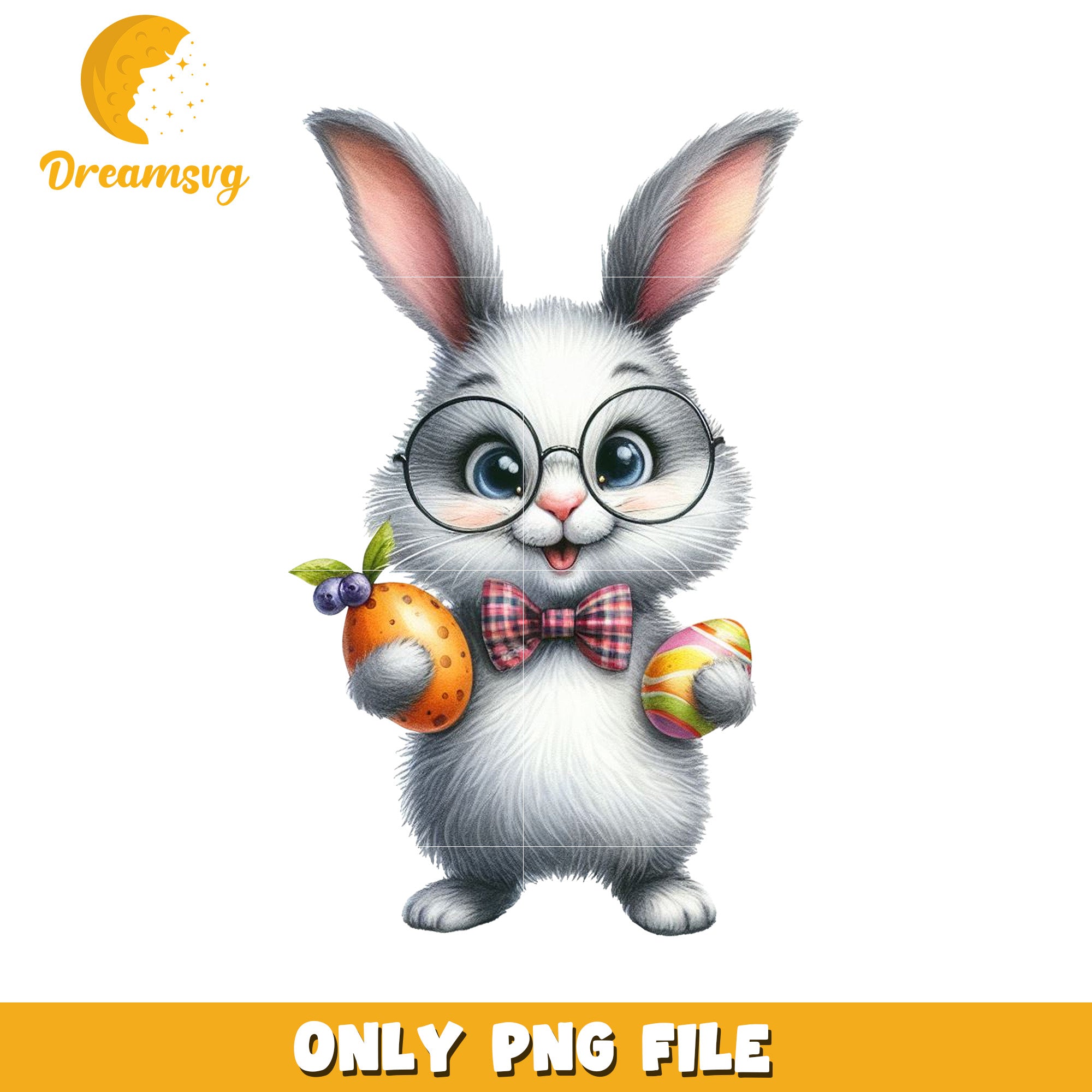 Cute Easter Bunny PNG Clipart – DreamSVG Store
