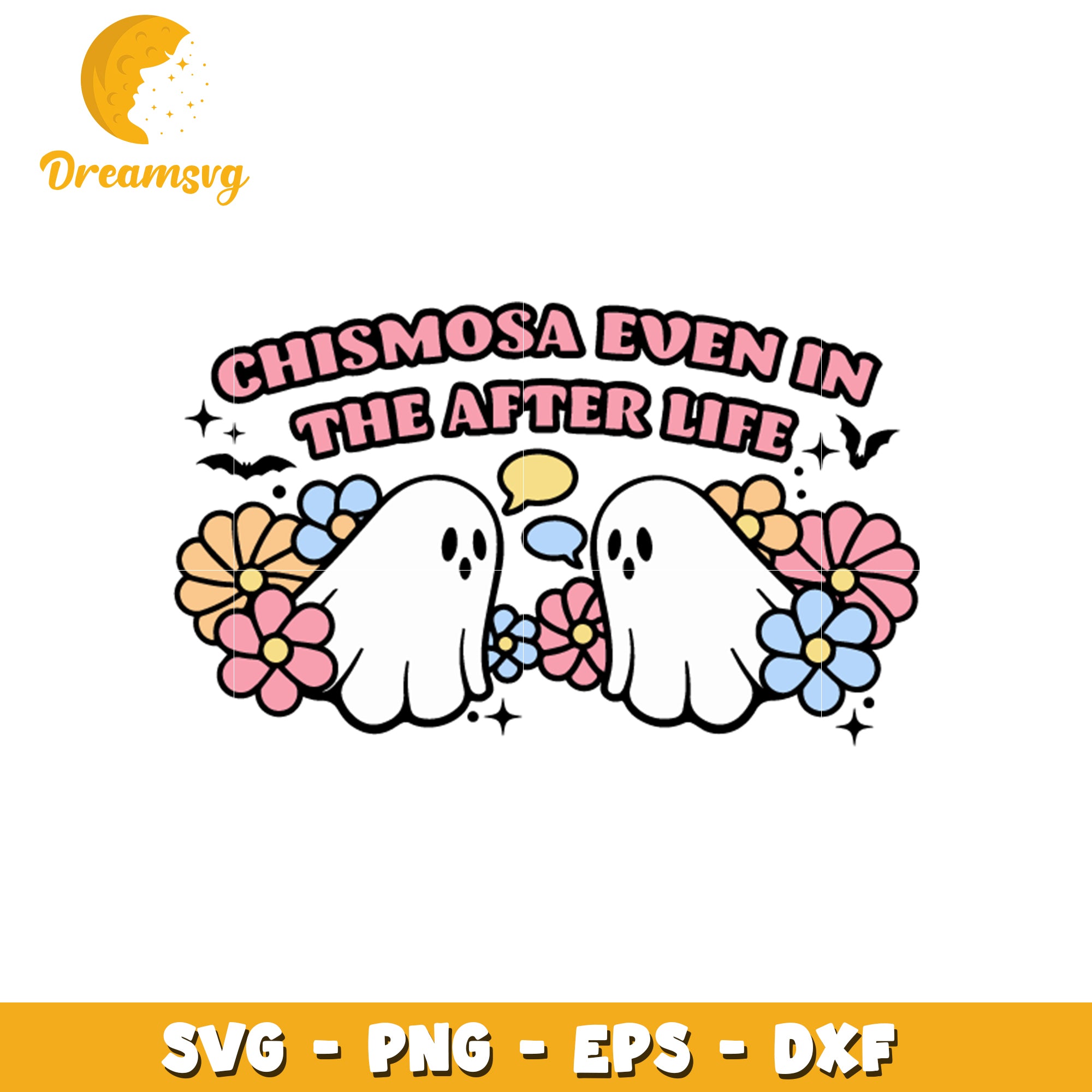 Cute ghost afterlife gossip svg, cute svg, ghost svg – DreamSVG Store