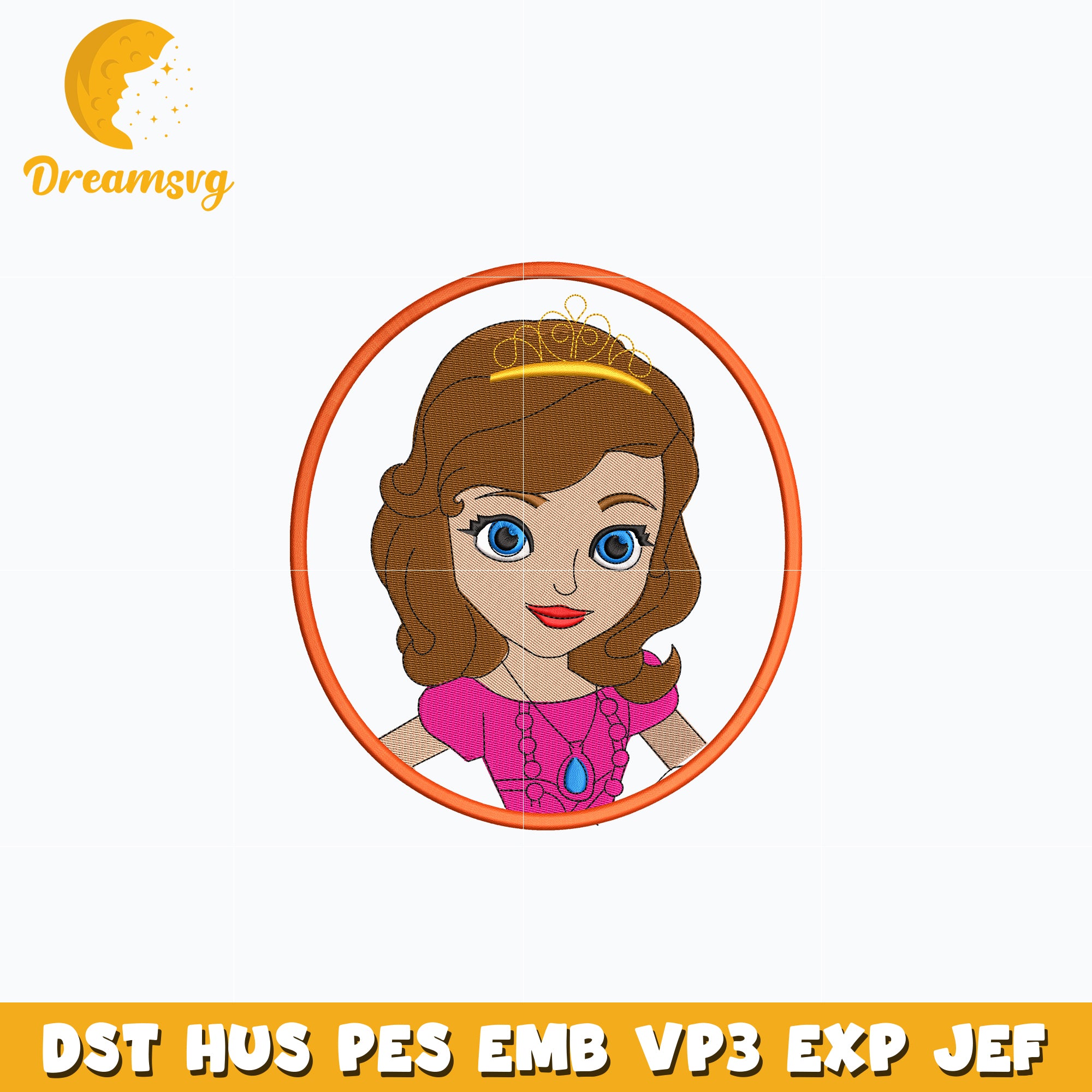Princess Sofia embroidery design – DreamSVG Store