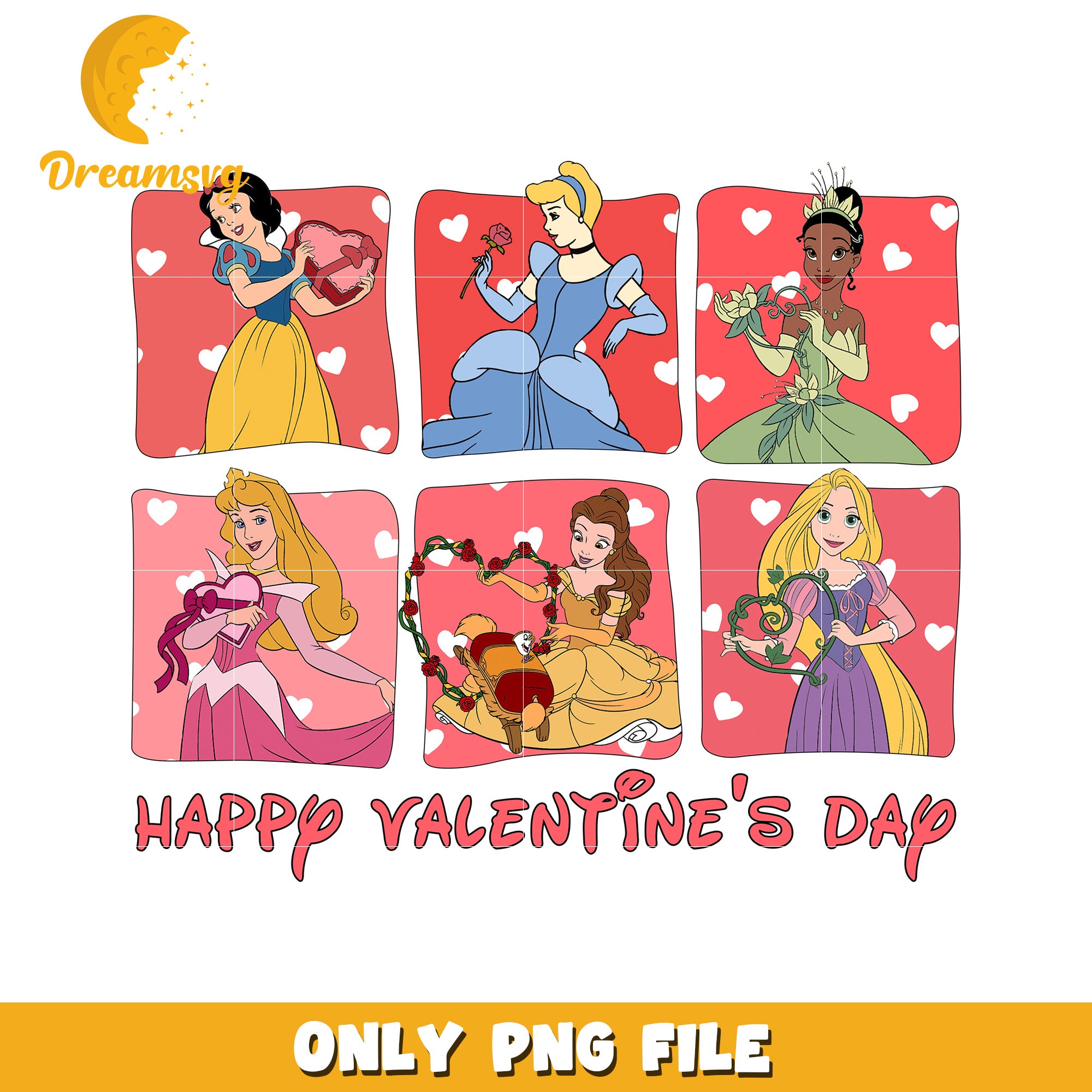 Disney Princesses Valentines PNG – DreamSVG Store