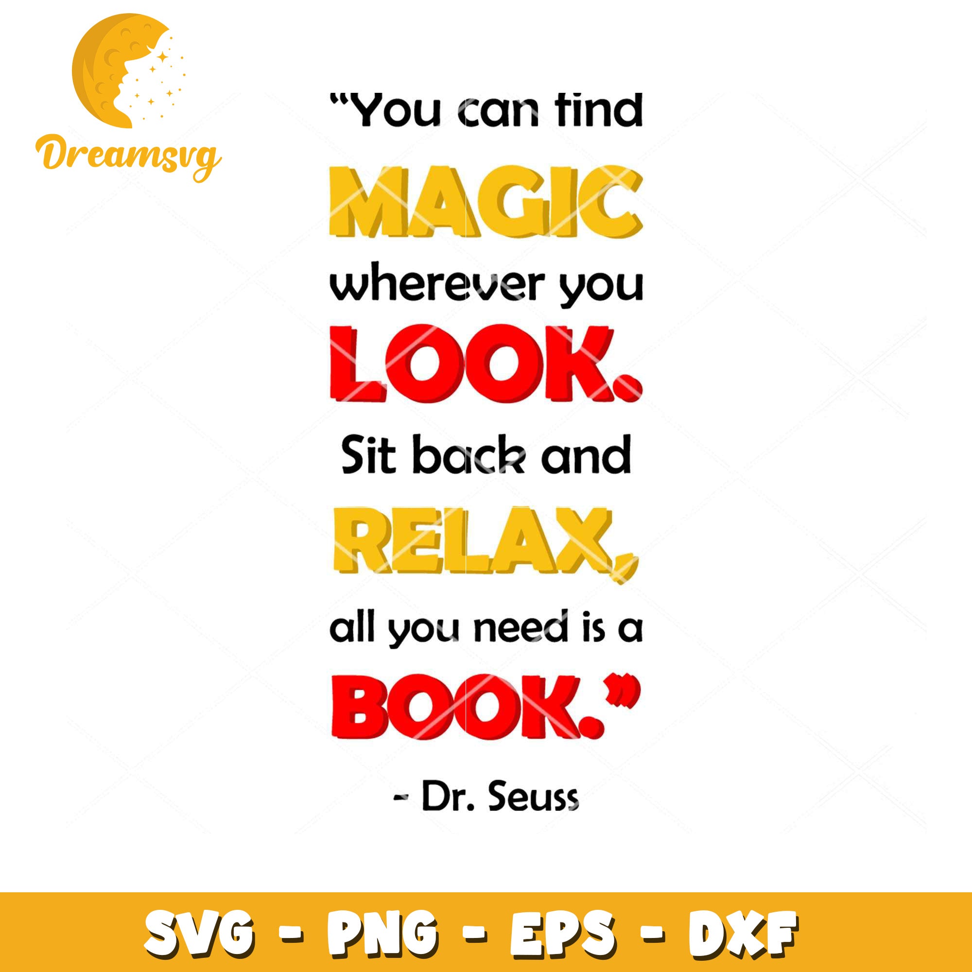 Dr Seuss Book Quote SVG Cut File – DreamSVG Store