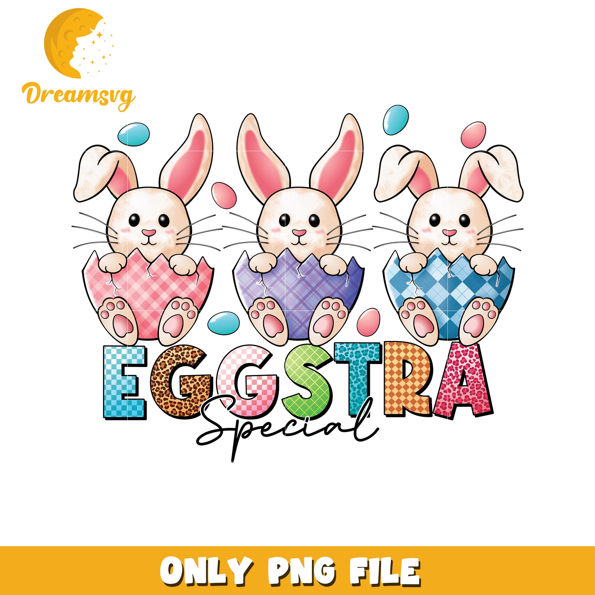 Easter Bunnies Eggstra Special PNG – DreamSVG Store