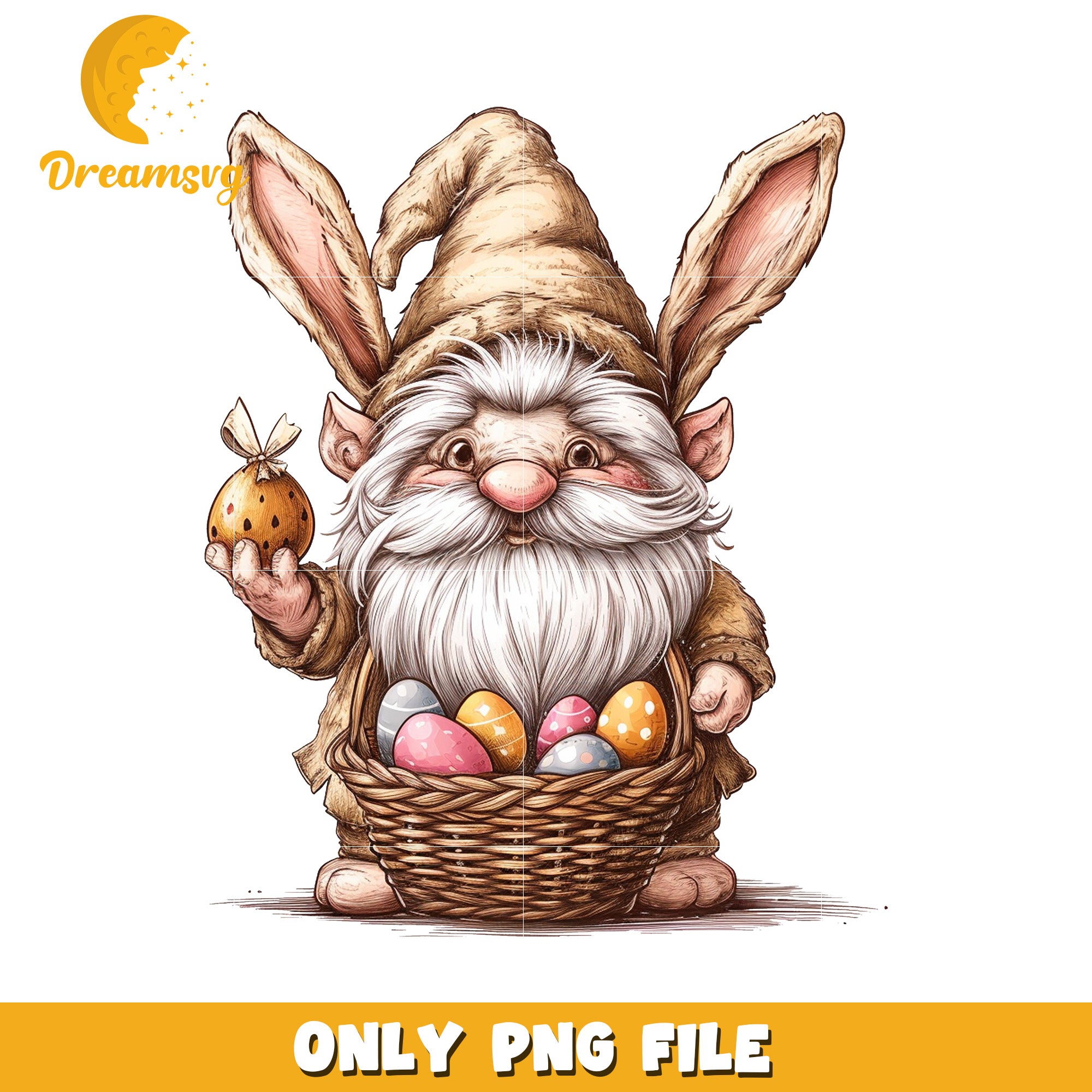 Easter Bunny Gnome PNG Clipart – DreamSVG Store