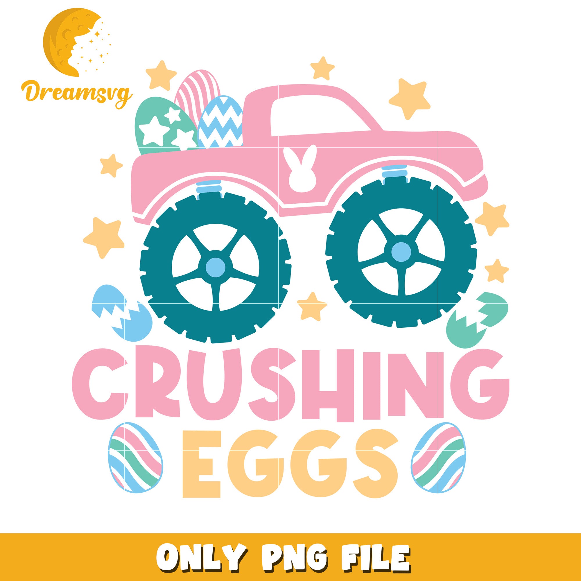Easter Monster Truck Crushing Eggs PNG – DreamSVG Store