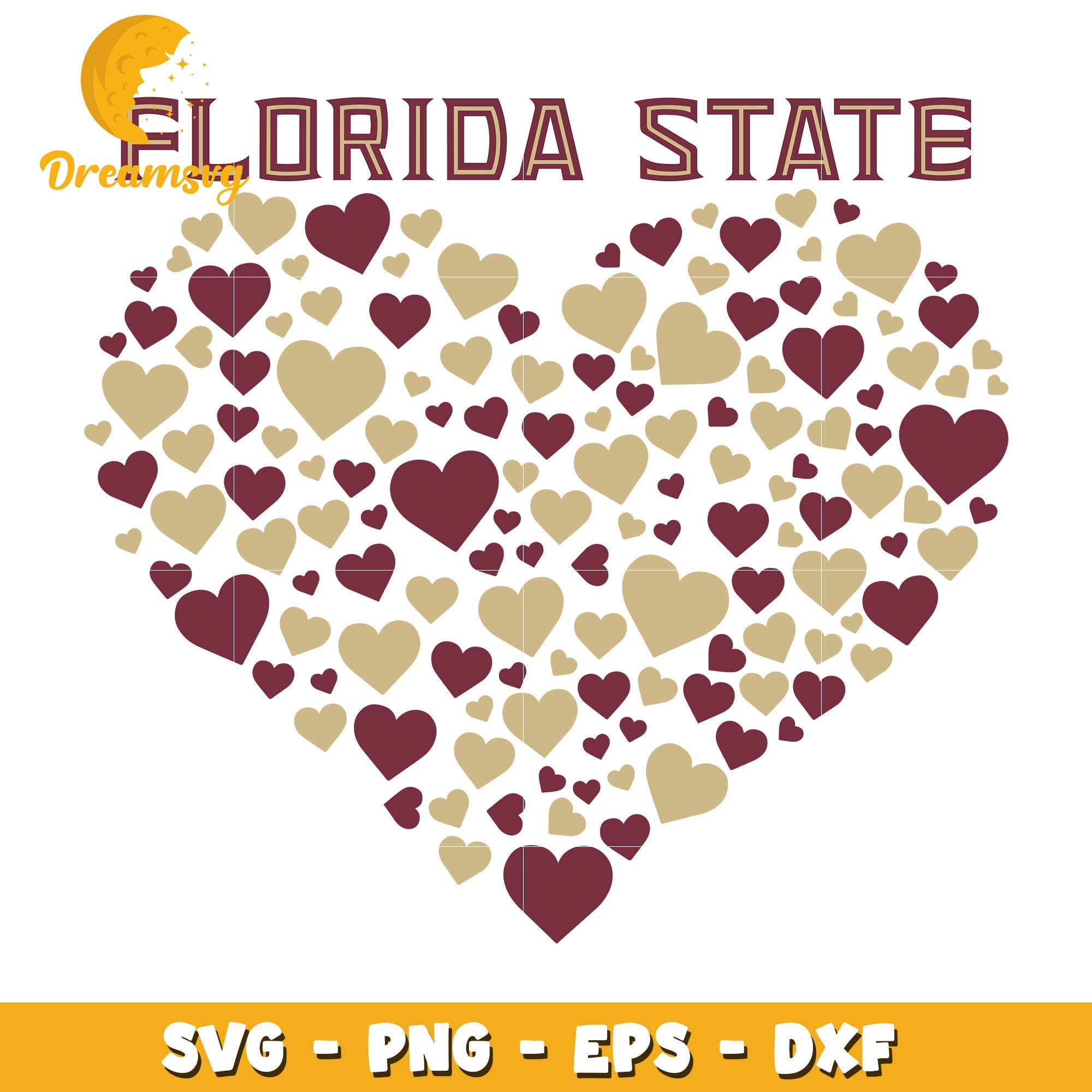Florida State Heart Design SVG Love for Florida Art Download – DreamSVG ...