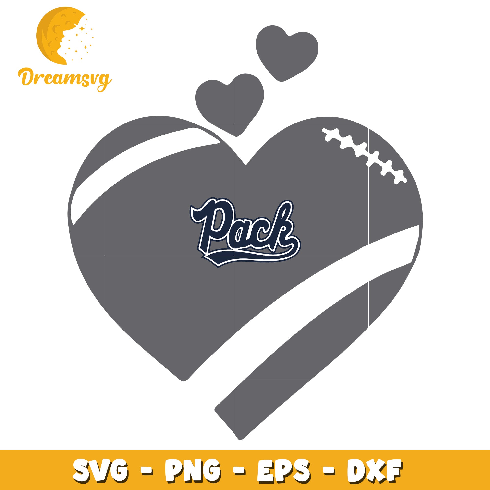 Football Heart SVG Pack Valentines Day – DreamSVG Store