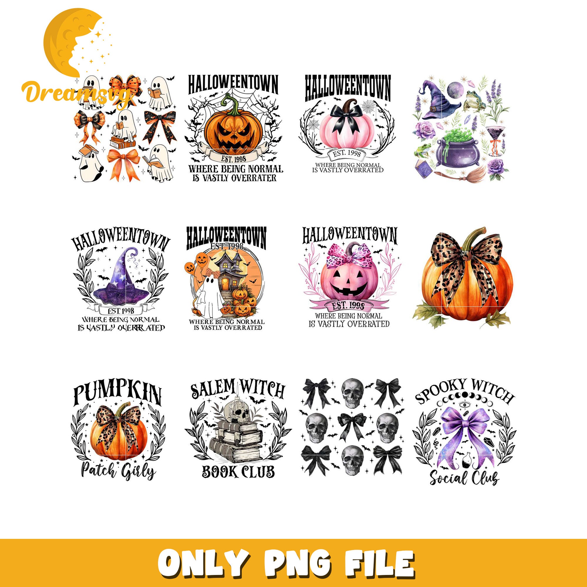 Halloween Bundle PNG Designs for Creative Projects – DreamSVG Store