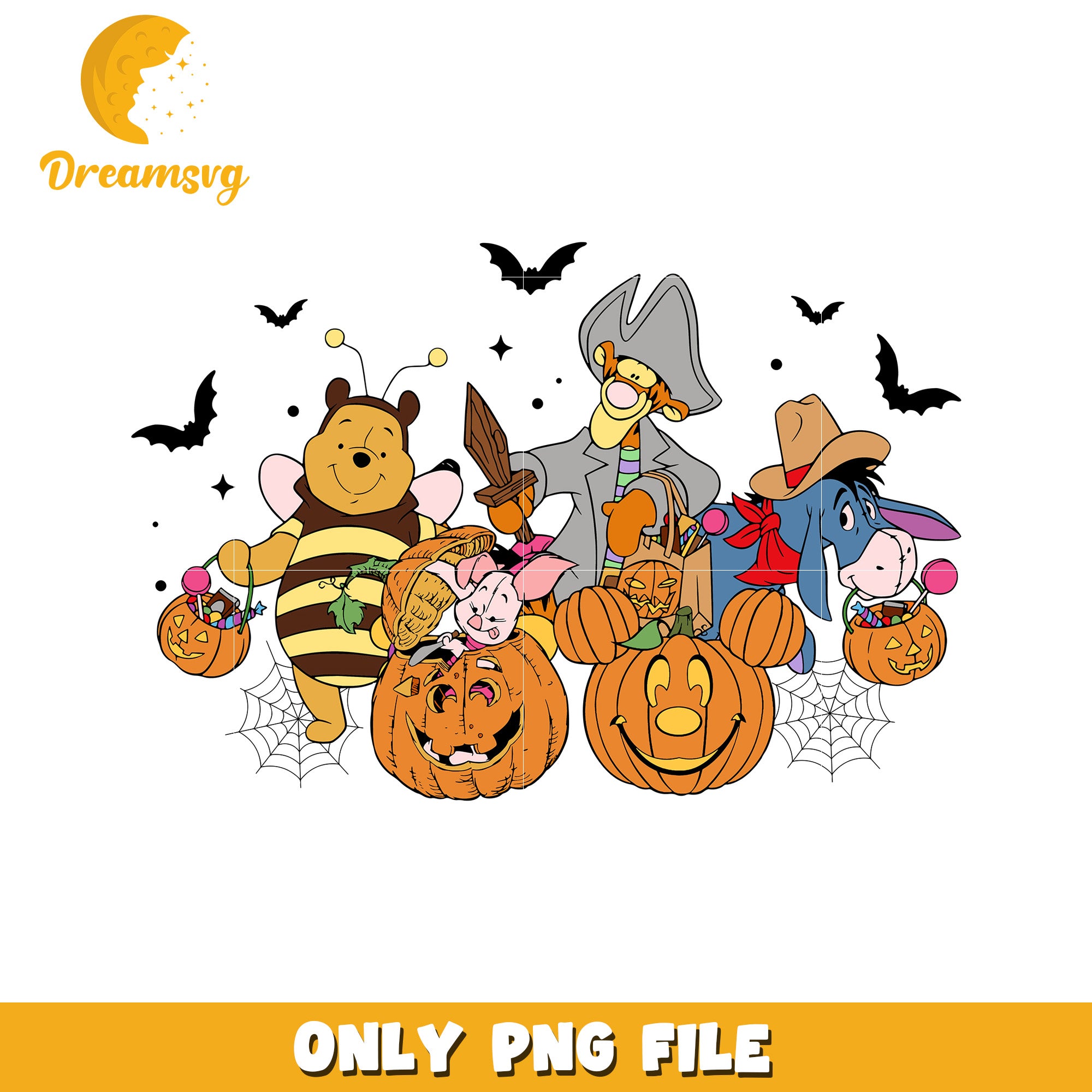 Halloween Cartoon Characters PNG File for Fun Designs – DreamSVG Store