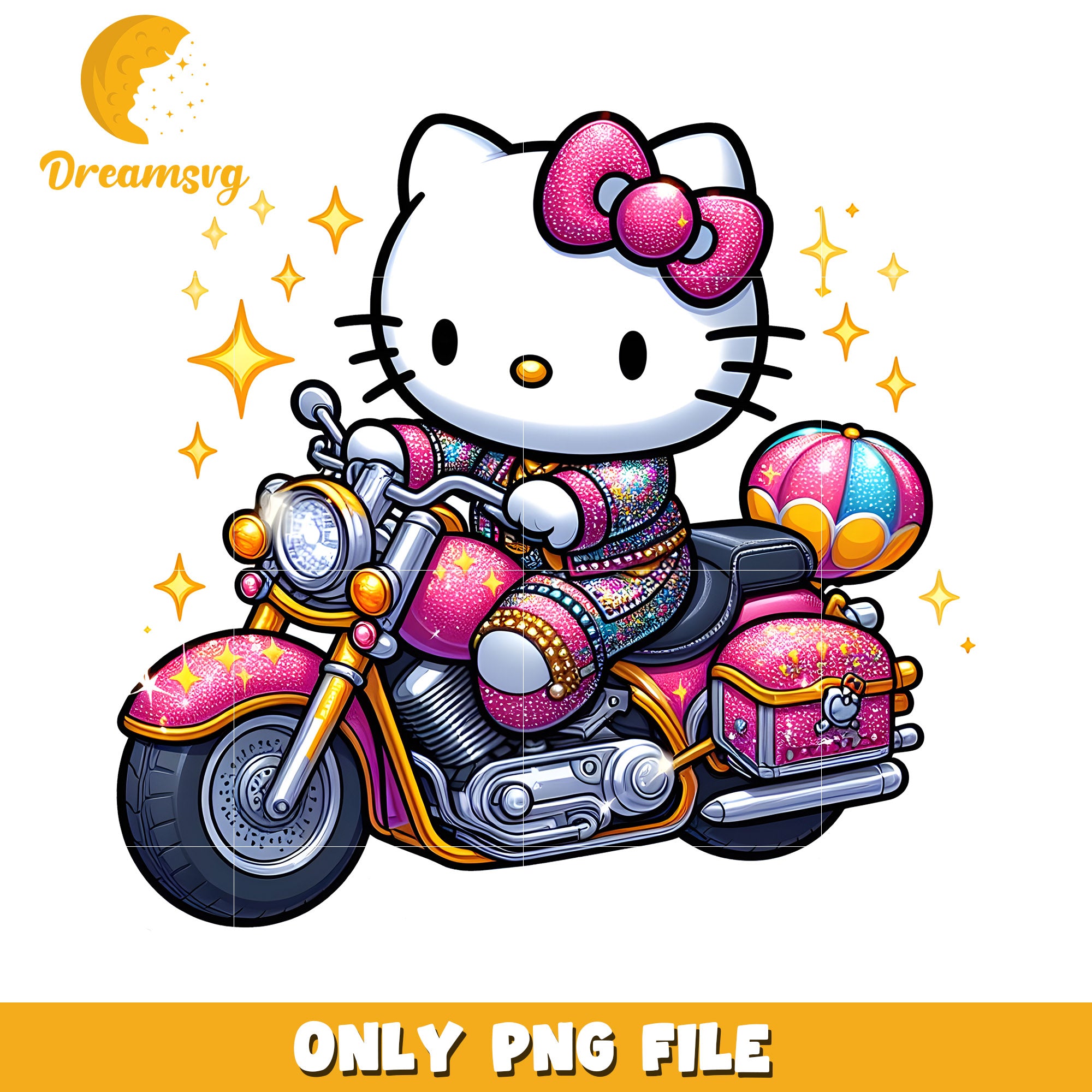 Hello Kitty Motorcycle PNG Download – DreamSVG Store