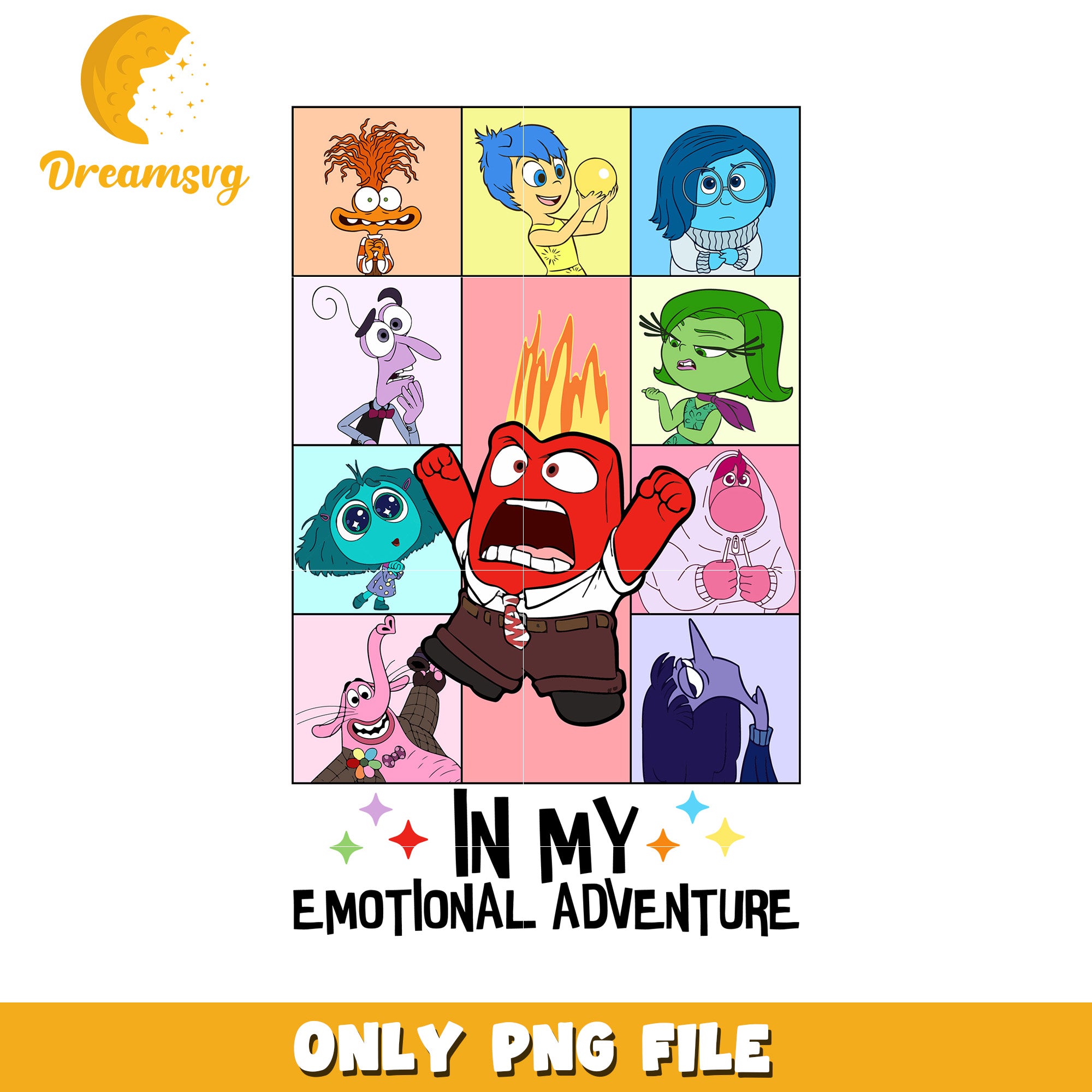 Inside Out PNG Emotions Sublimation – DreamSVG Store