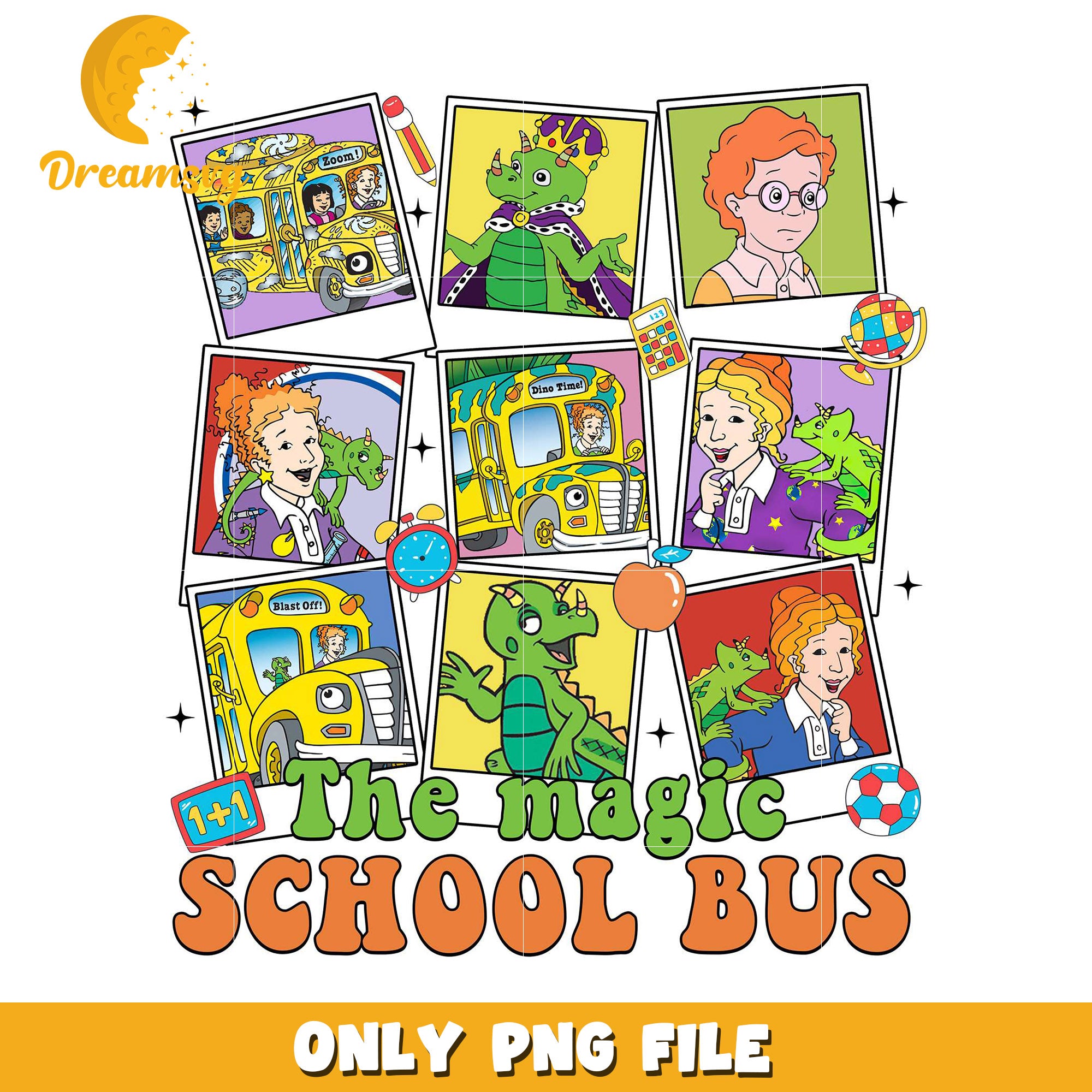 Magic School Bus Adventure PNG Image Downloadable File – DreamSVG Store