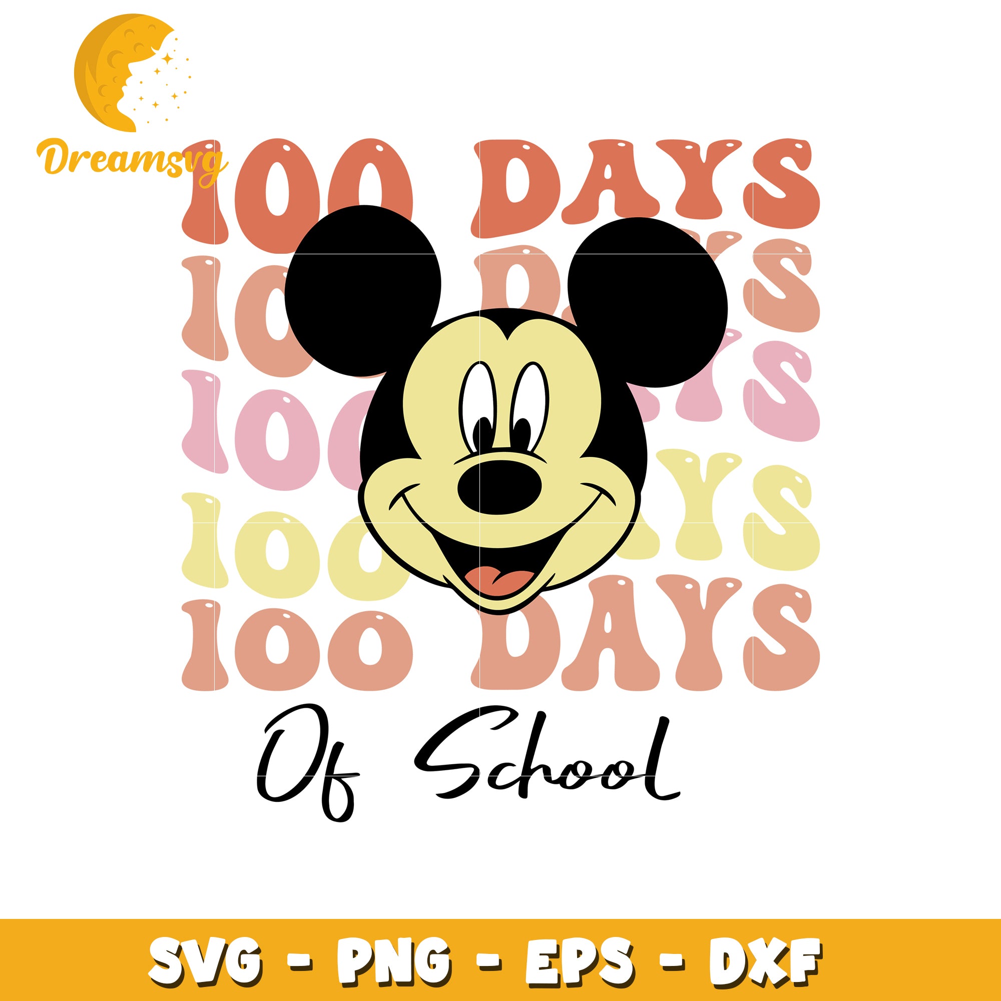 Mickey Mouse 100 Days School SVG – DreamSVG Store
