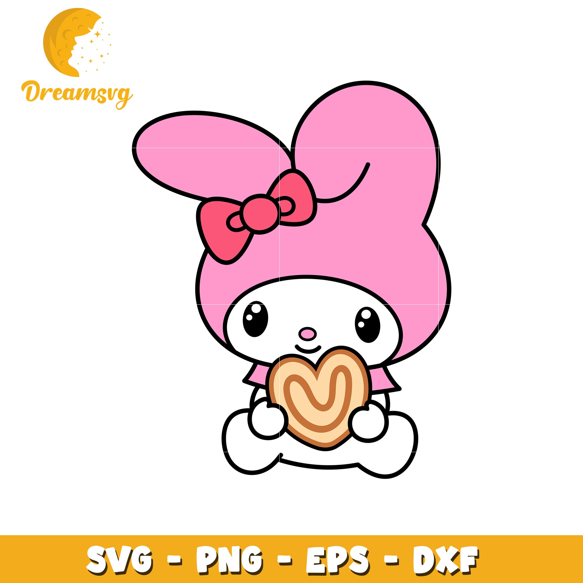 My Melody SVG Cut File with Cookie – DreamSVG Store