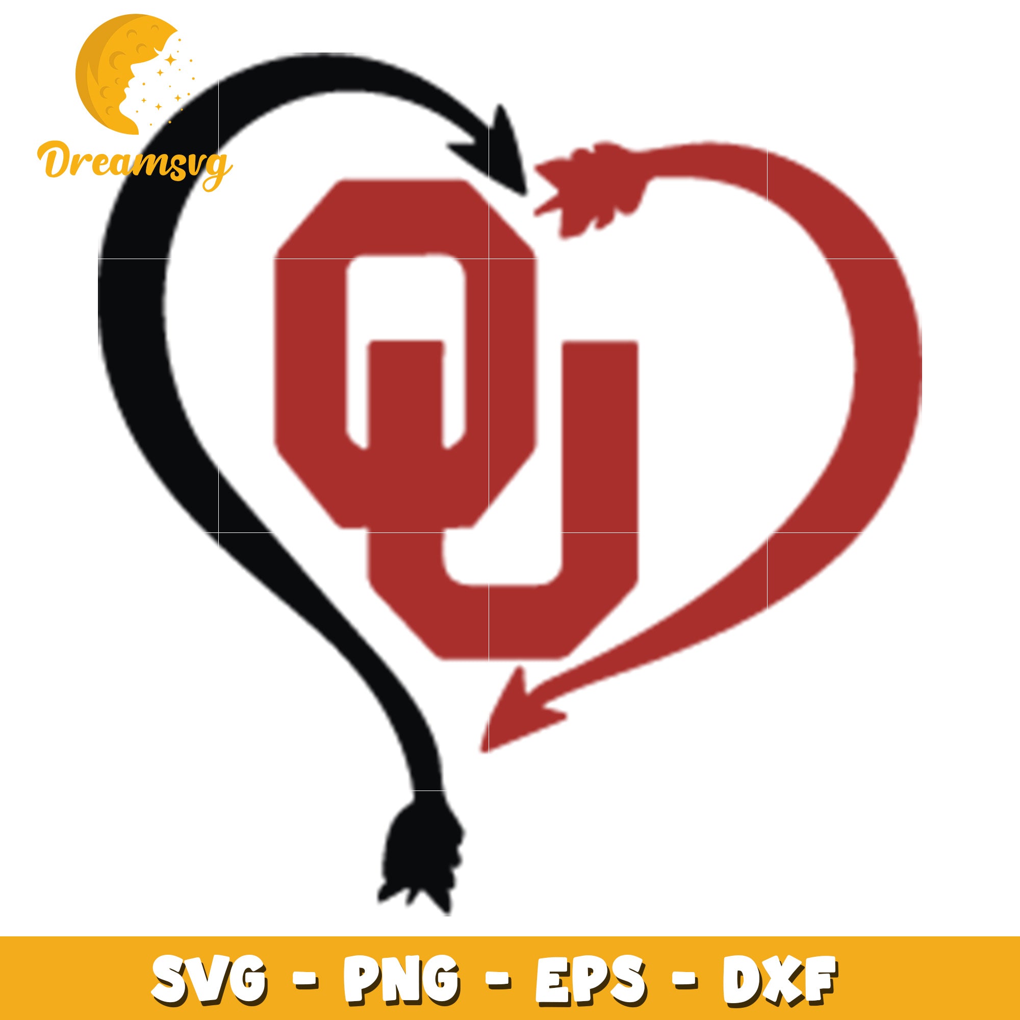 Ou Heart Svg Cut File Png Eps Dxf Dreamsvg Store