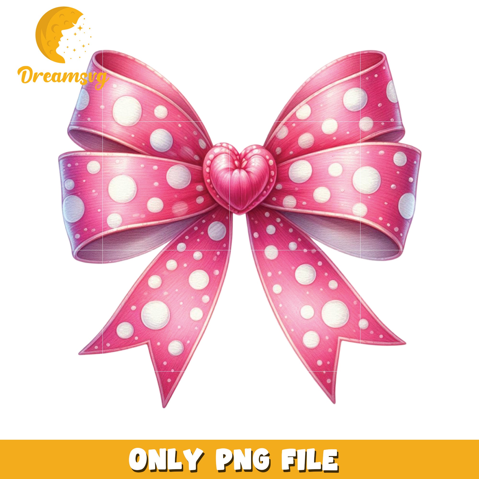 Pink Polka Dot Bow Png Clipart Dreamsvg Store