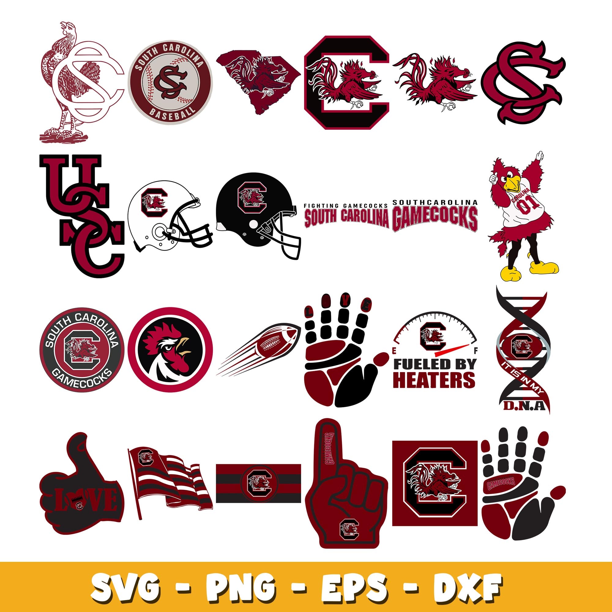 South Carolina Gamecocks Football Bundle svg, South Carolina Gamecocks ...
