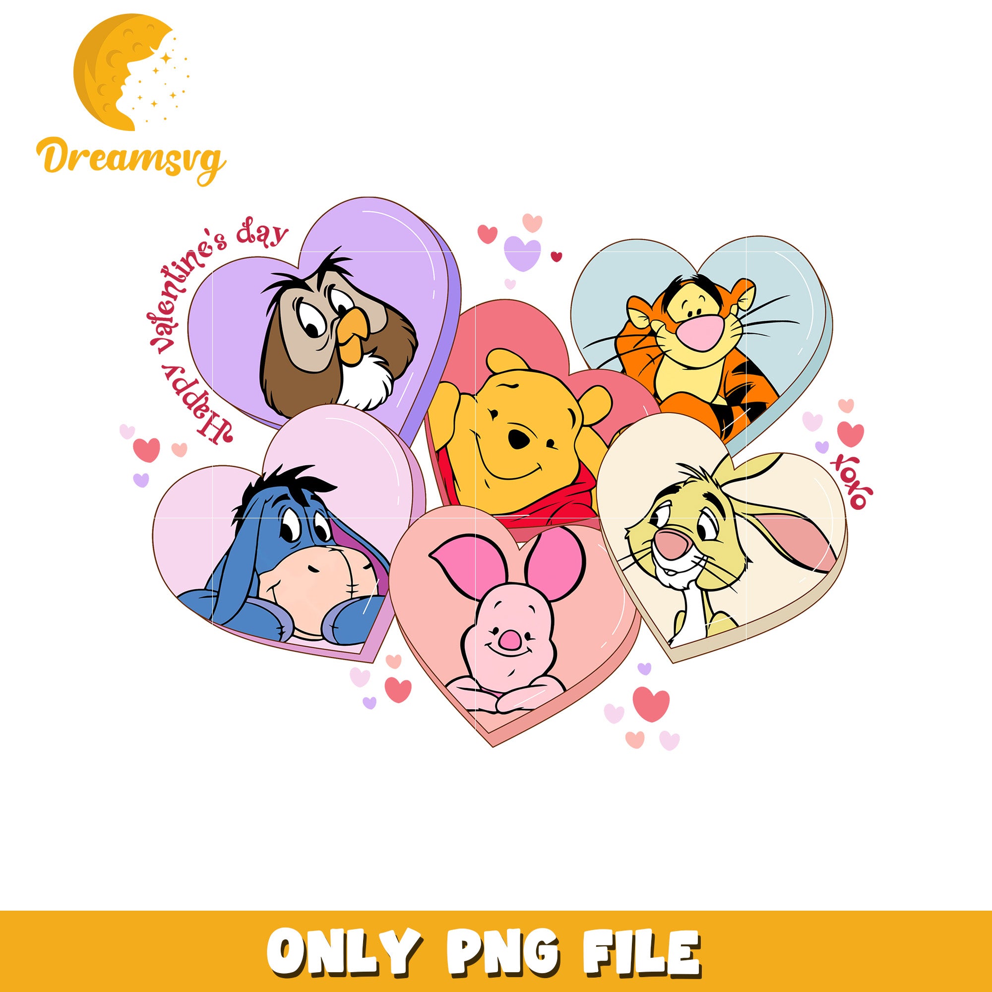 Valentine's Day Disney Characters Heart PNG Graphic Design – DreamSVG Store