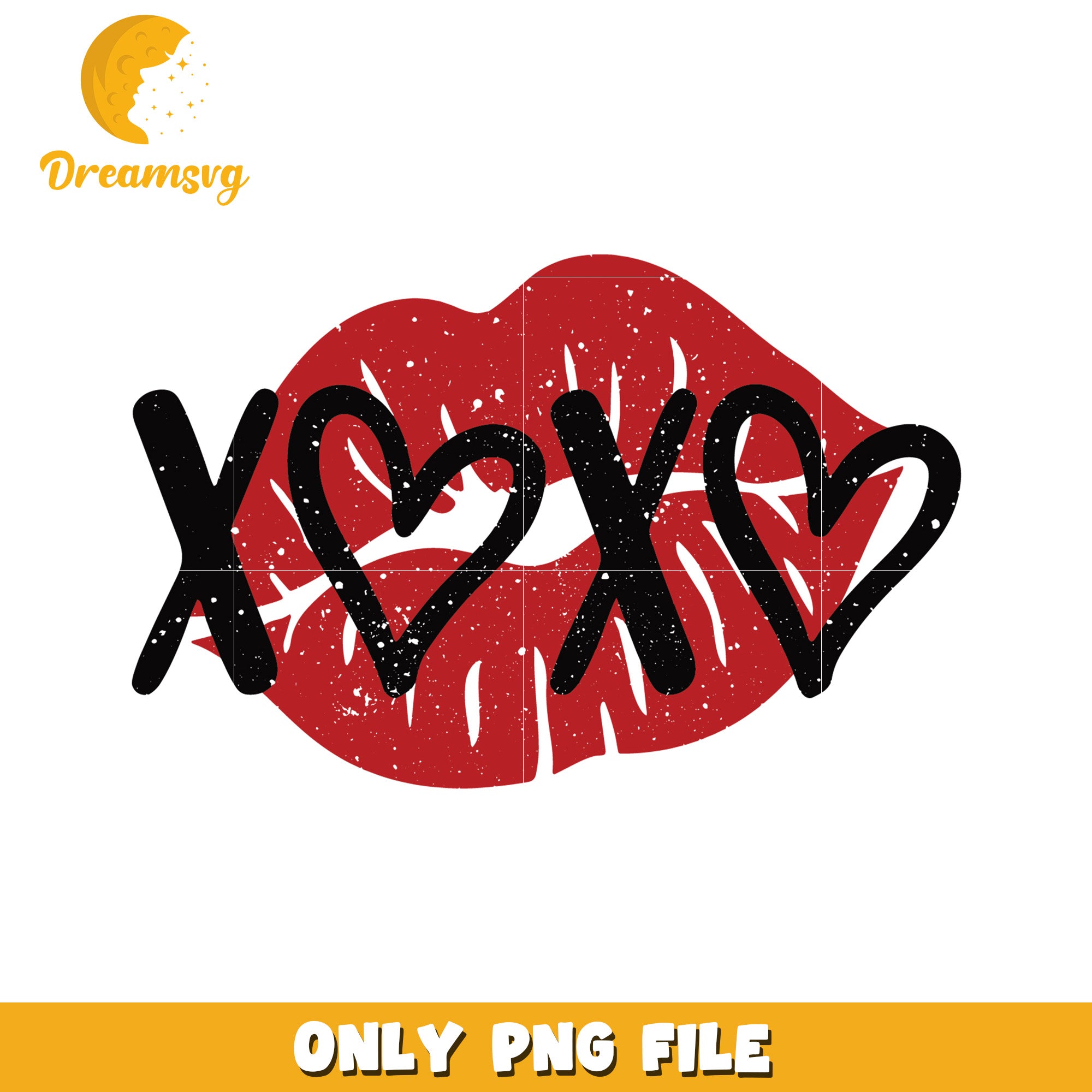 XOXO Lips PNG Kiss Graphic – DreamSVG Store