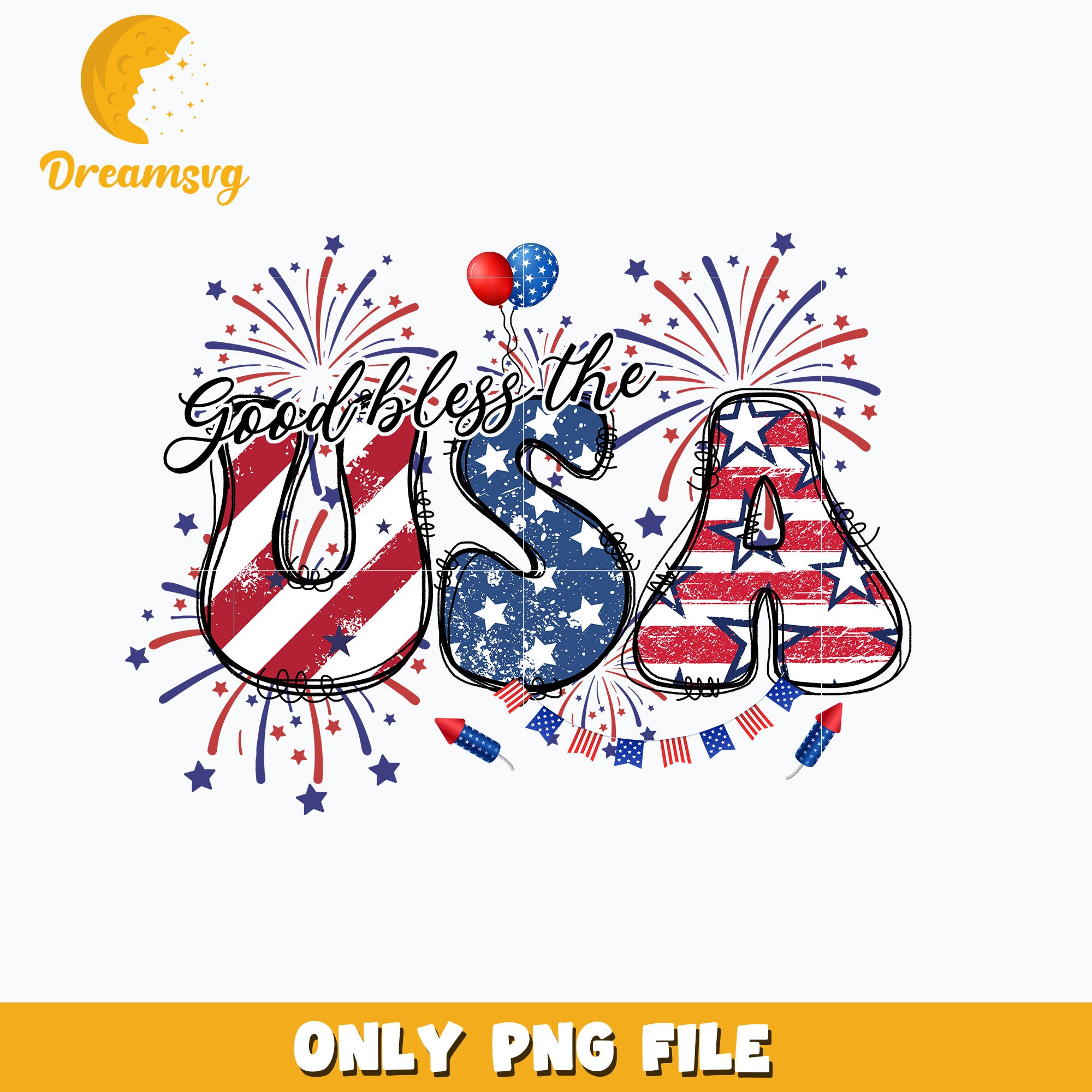 God Bless The USA design Png – DreamSVG Store