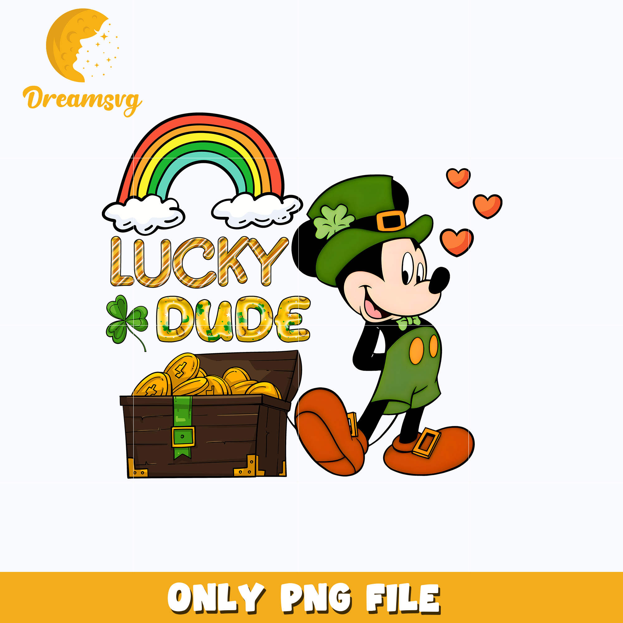 Mickey lucky dude patrick's day png – DreamSVG Store