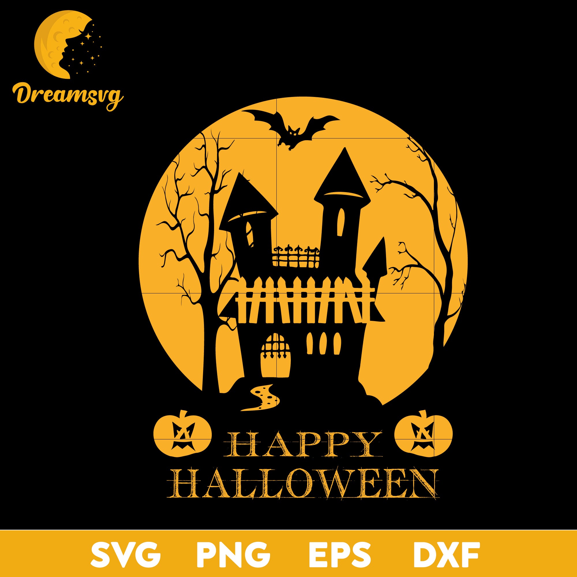 Happy halloween svg, Halloween svg, png, dxf, eps digital file ...
