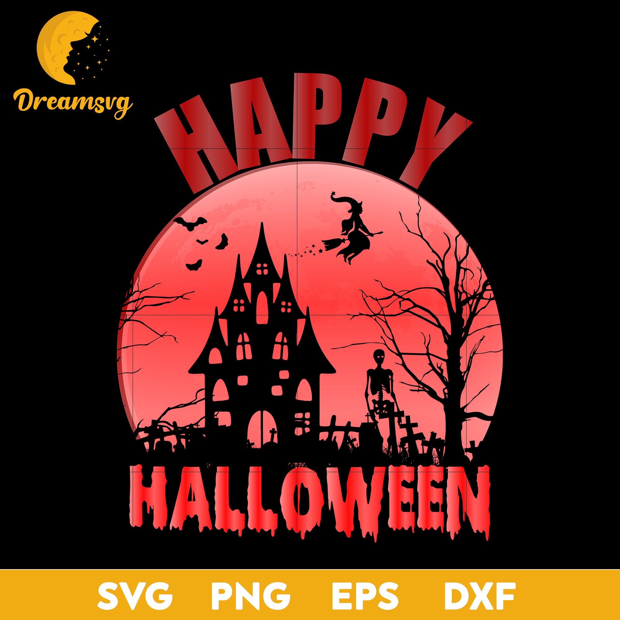 Happy halloween svg, Halloween svg, png, dxf, eps digital file ...