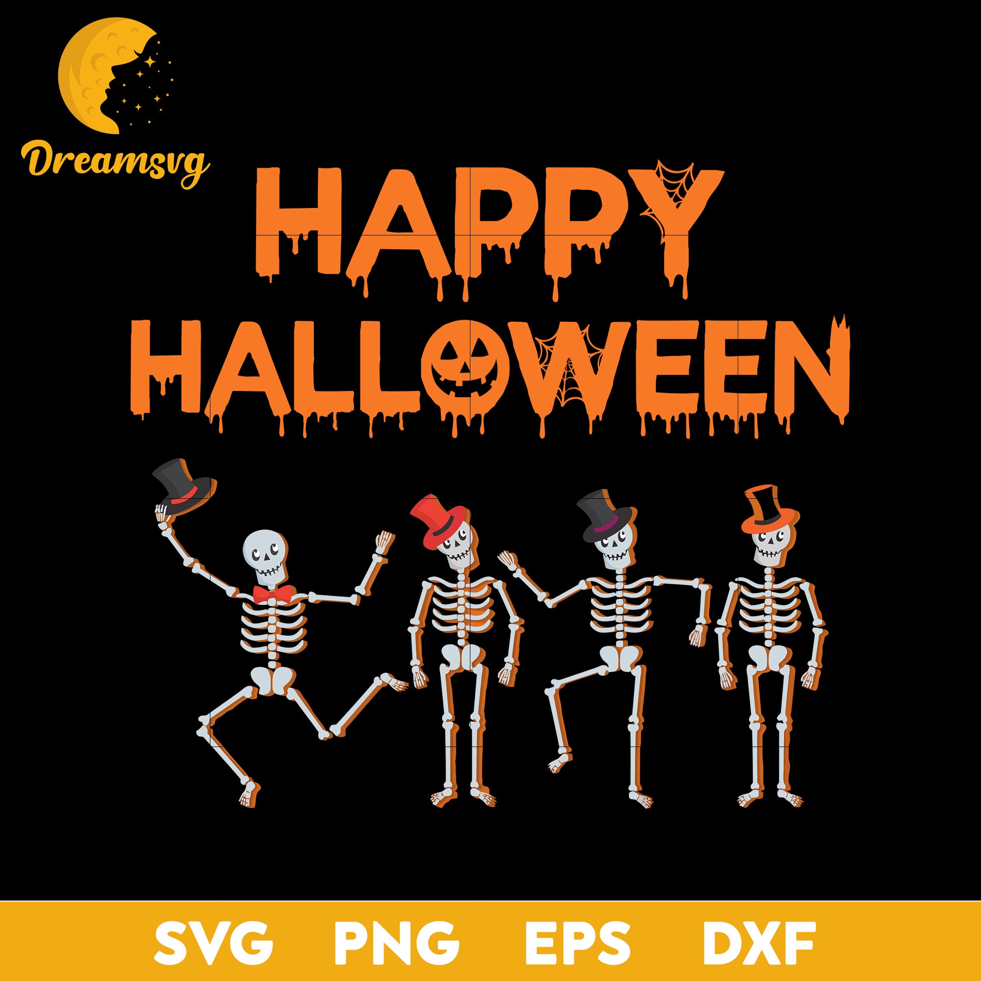 Happy halloween svg, Halloween svg, png, dxf, eps digital file ...