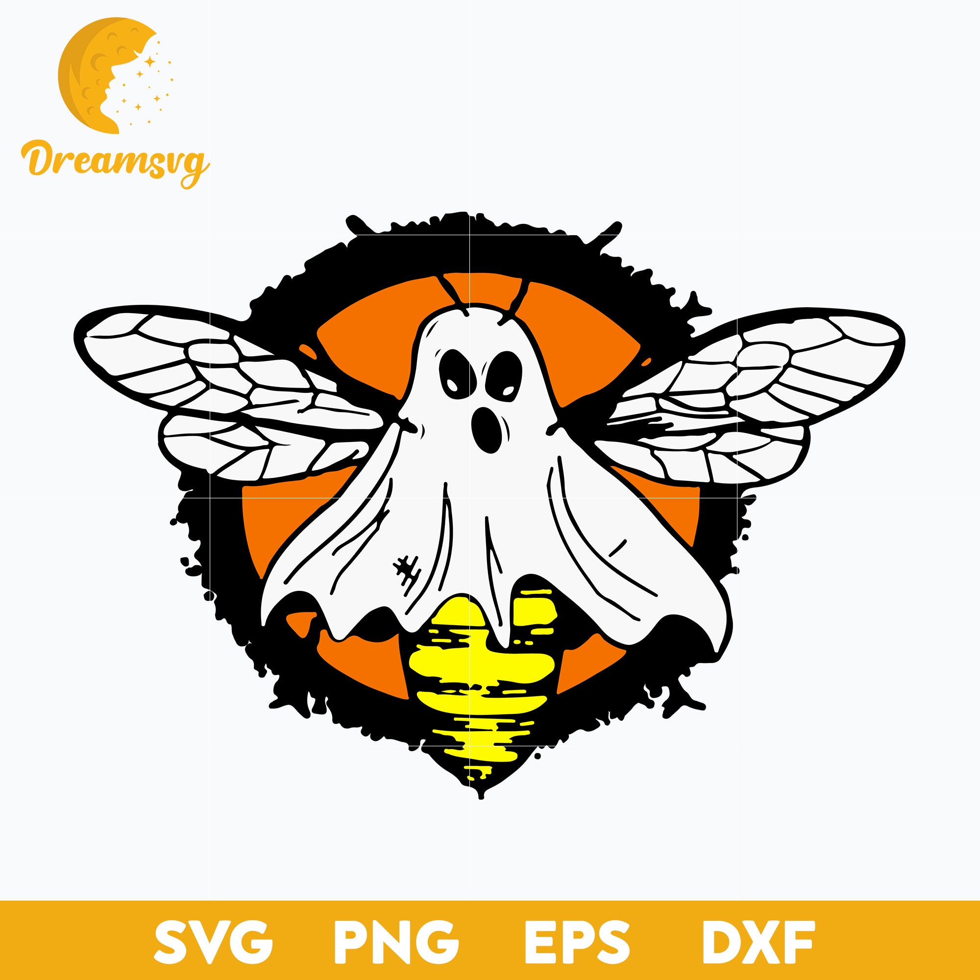Boo Bee Ghost Spooky svg, Halloween svg, png, dxf, eps digital file. – DreamSVG Store