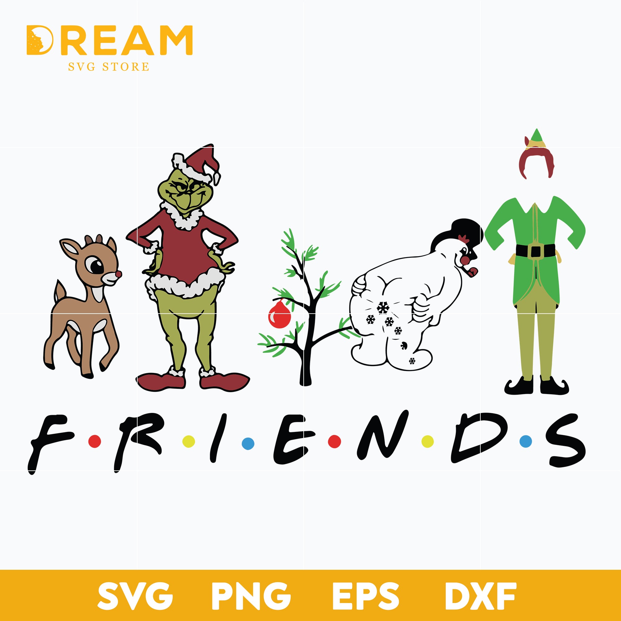 Friends christmas svg, christmas svg, png, dxf, eps digital file CRM21 ...