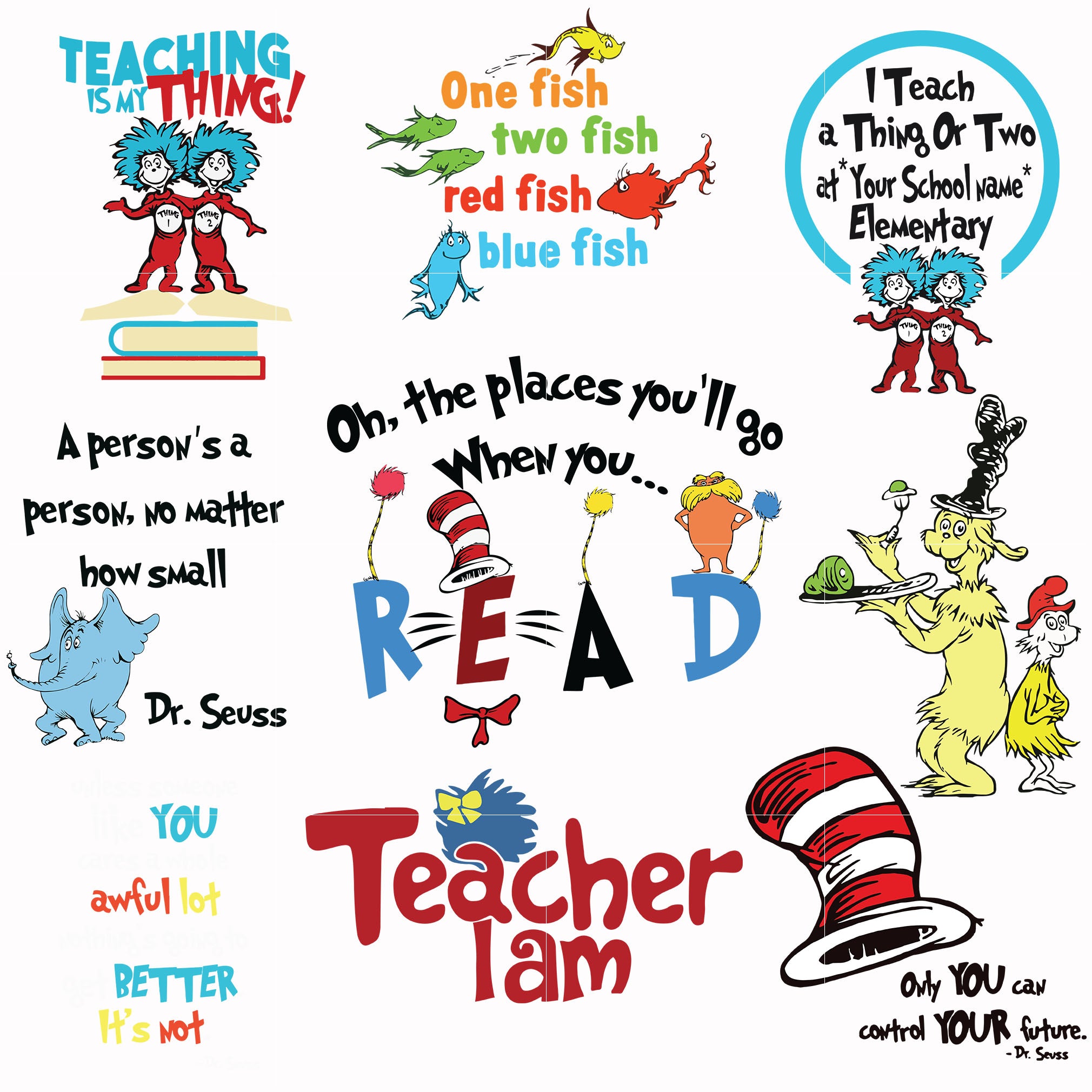 Dr Seuss School Quotes Dr Seuss Quote Wall Decals: Not Just For Kids
