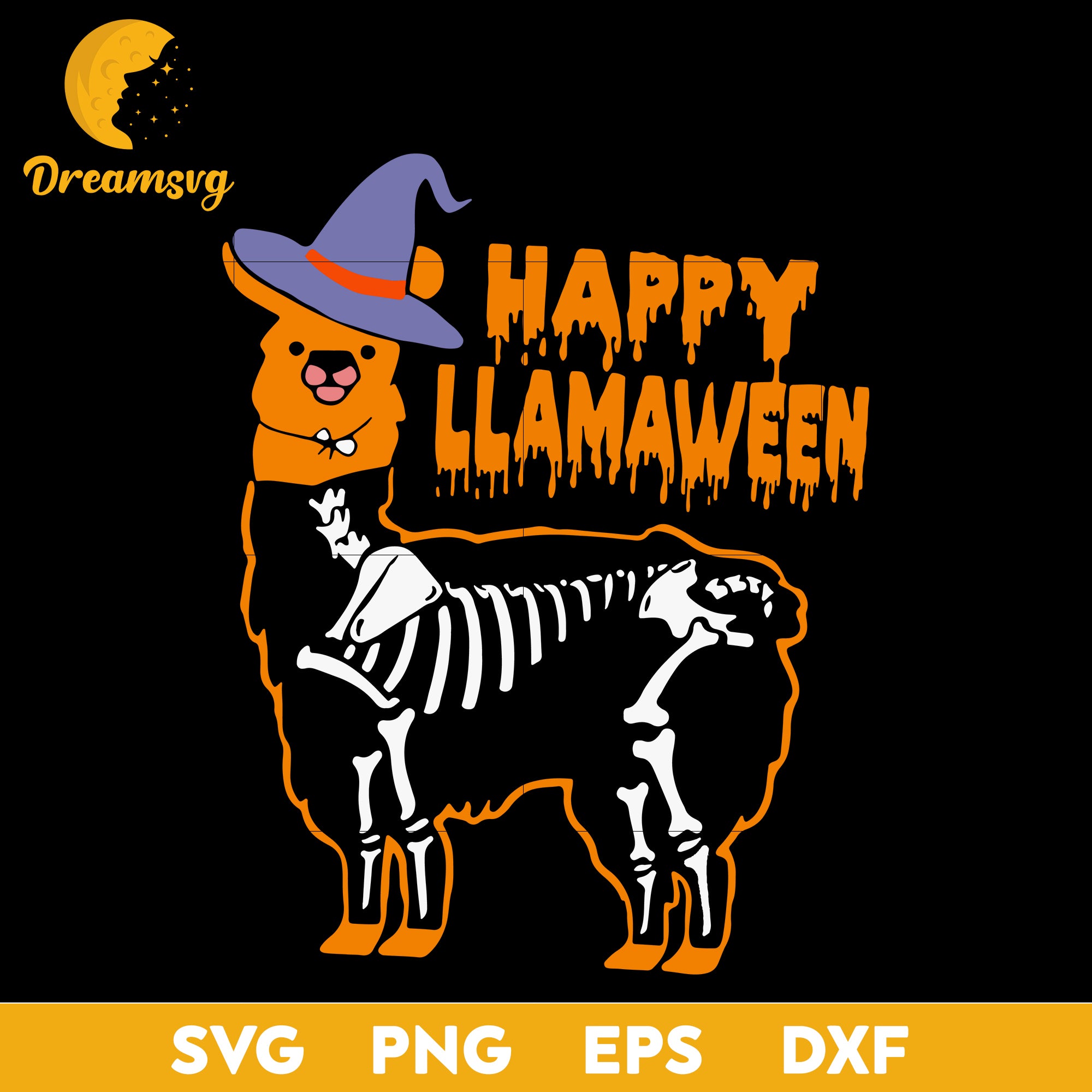 Llama Happy Halloween svg, Halloween svg, png, dxf, eps digital file ...