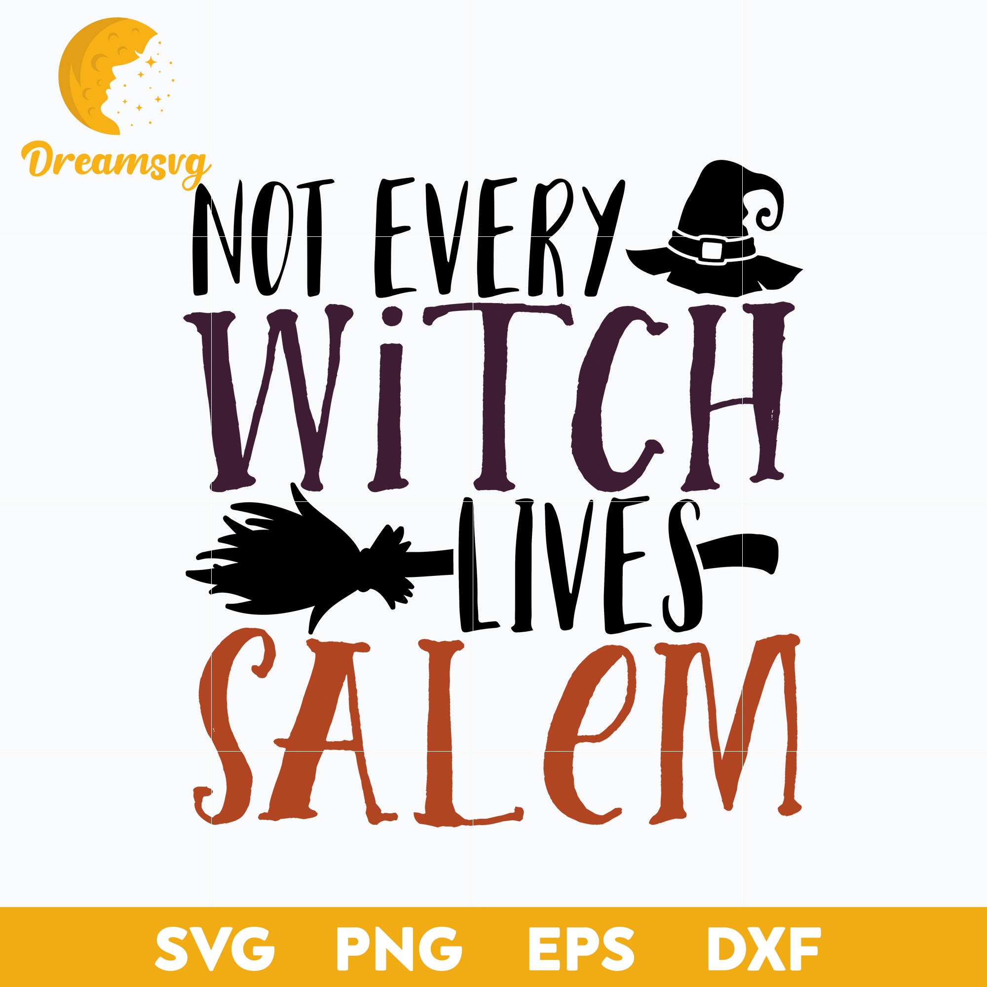 Not Every Witch Lives In Salem SVG, Hocus Pocus SVG, Halloween svg, pn ...