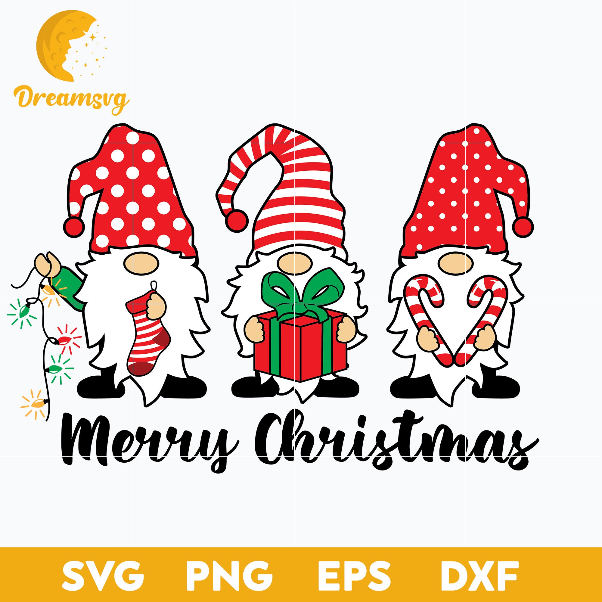 Merry Christmas Gnomes SVG, Christmas SVG, PNG DXF EPS Digital File ...