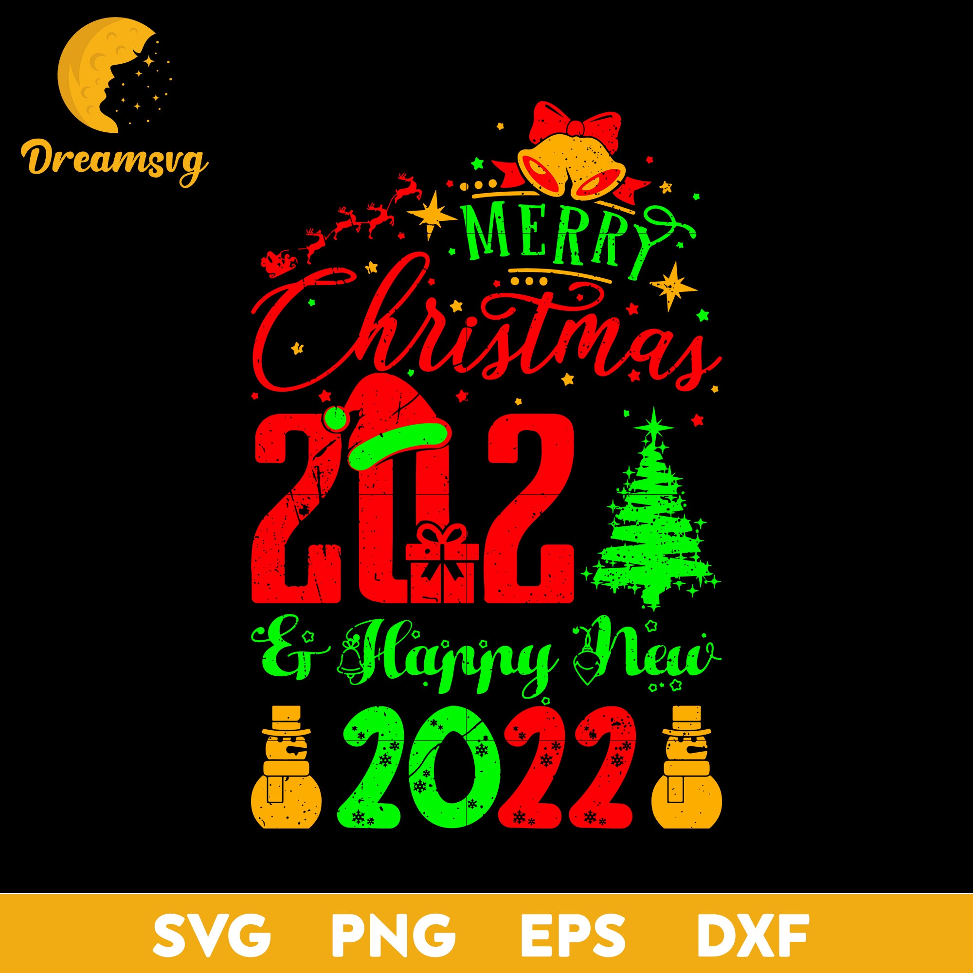 Merry Christmas 2021 SVG, Christmas SVG, PNG DXF EPS Digital File.