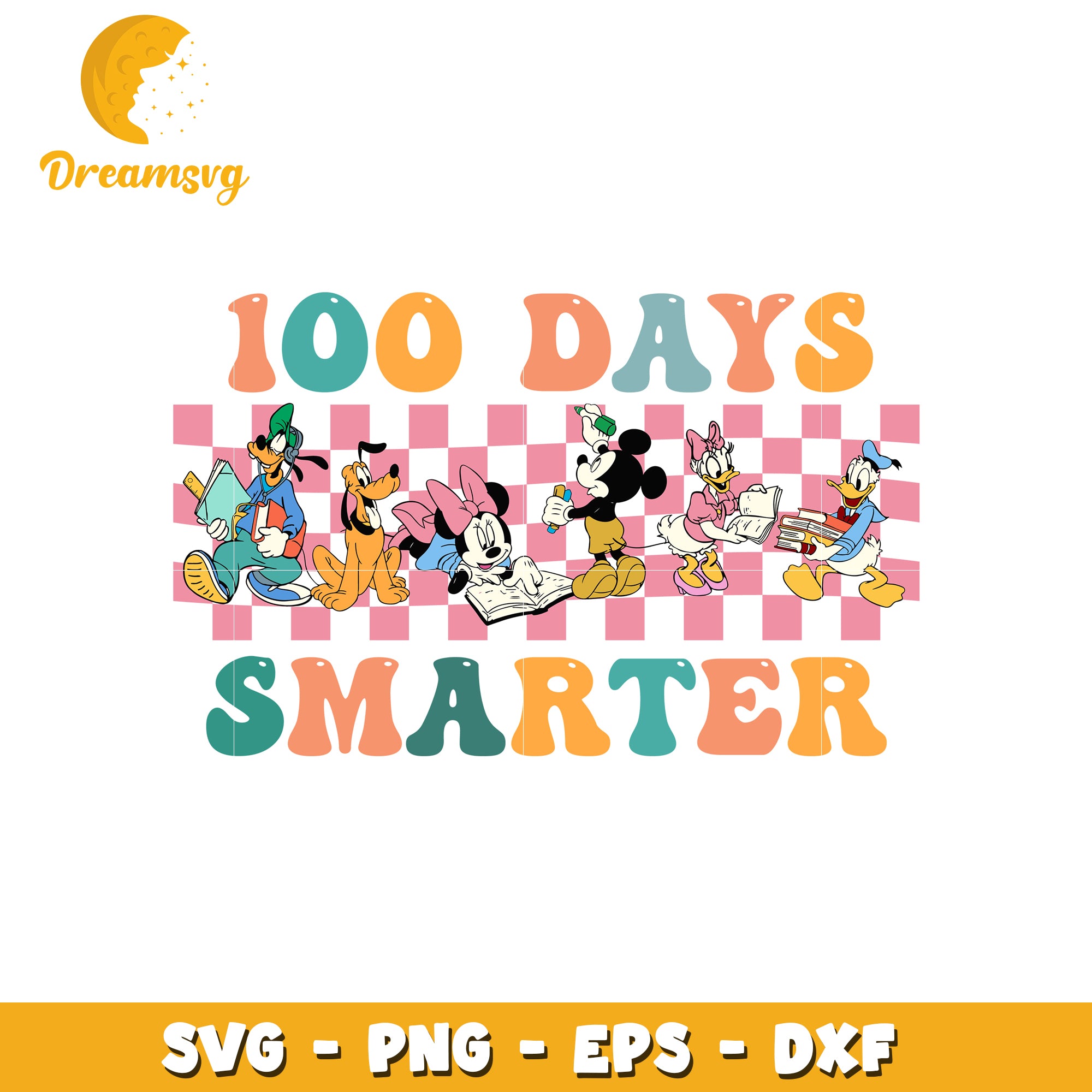 100 Days Smarter Disney SVG Cut File – DreamSVG Store