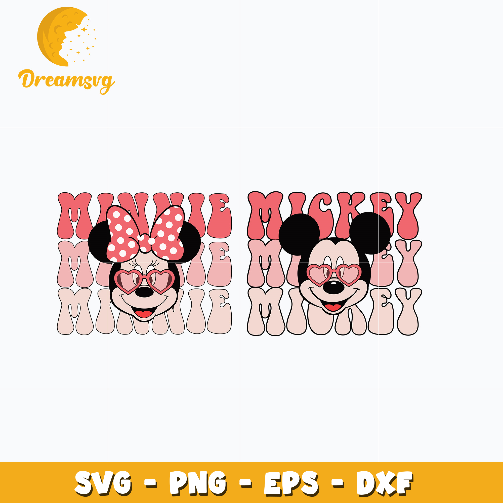 Mickey mouse couple valentine Svg – DreamSVG Store