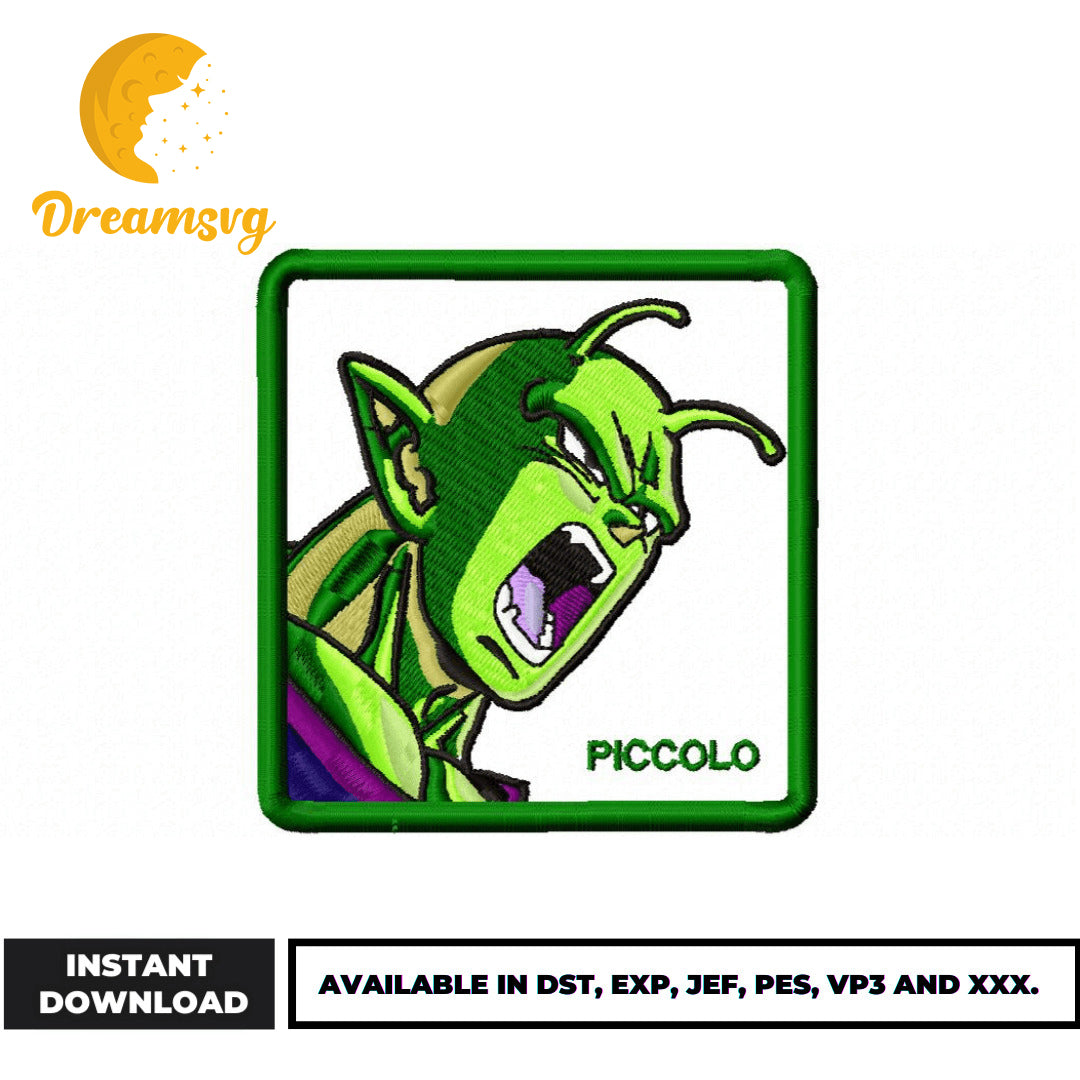 Piccolo embroidery design, dragon ball embroidery – DreamSVG Store