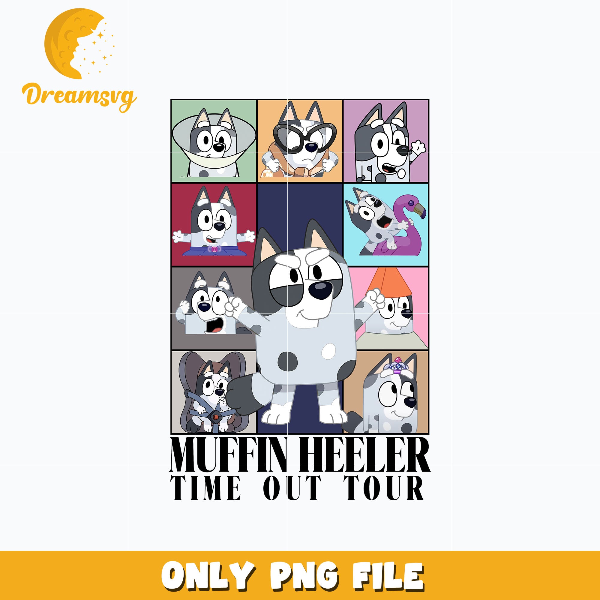 Bluey muffin time out tour cartoon png – DreamSVG Store