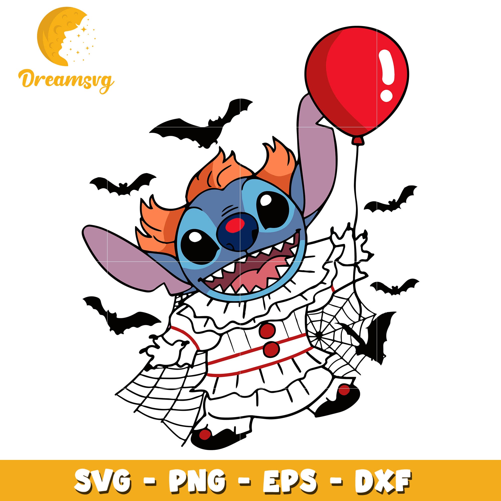 Stitch Pennywise Clown svg, Halloween svg – DreamSVG Store
