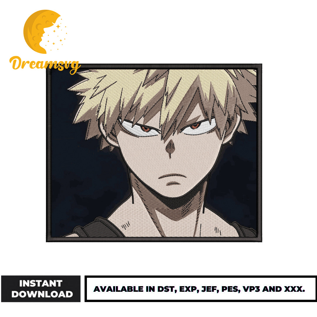 Katsuki Bakugo embroidery design – DreamSVG Store