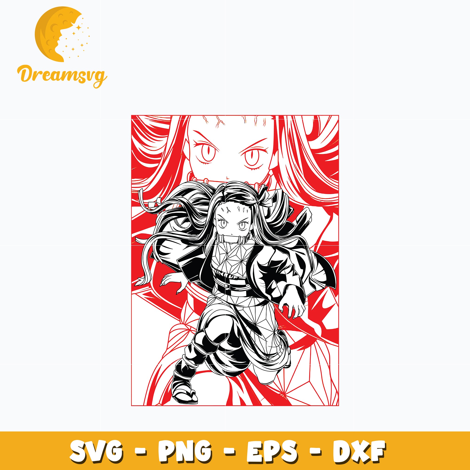 Nezuko demon design svg, anime svg, Kimetsu no Yaiba svg – DreamSVG Store