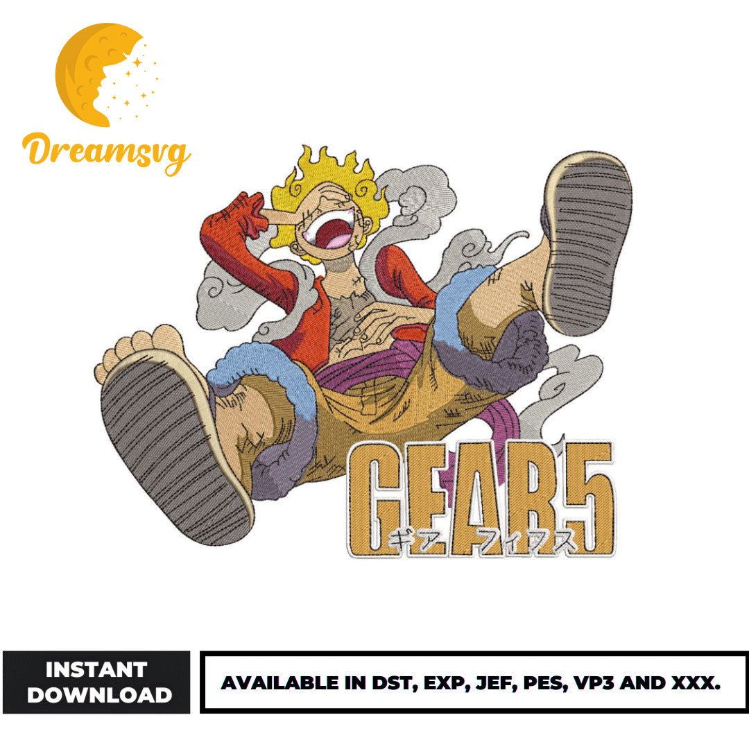 Gear 5 embroidery design – DreamSVG Store