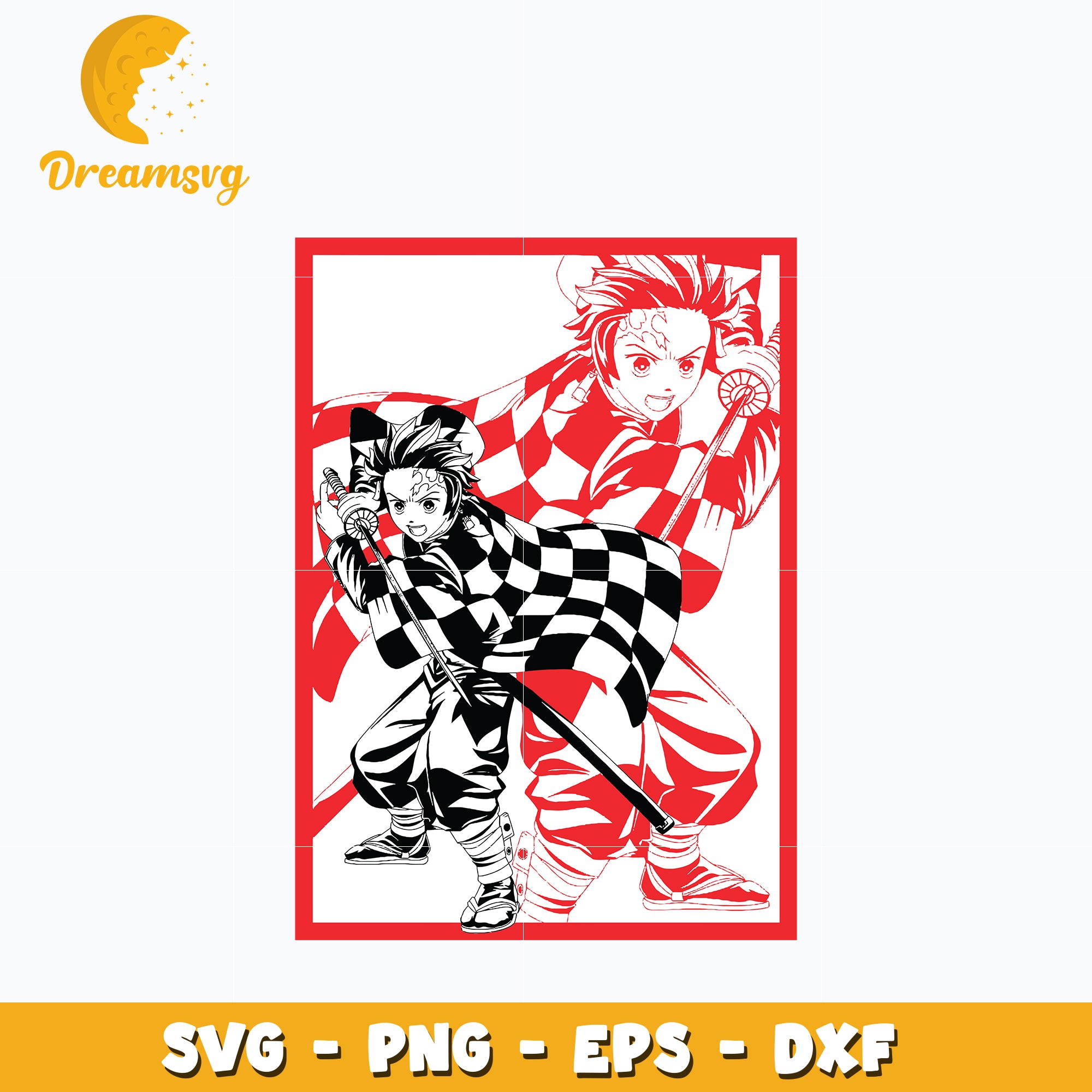 Tanjiro design svg, anime svg, Kimetsu no Yaiba svg – DreamSVG Store