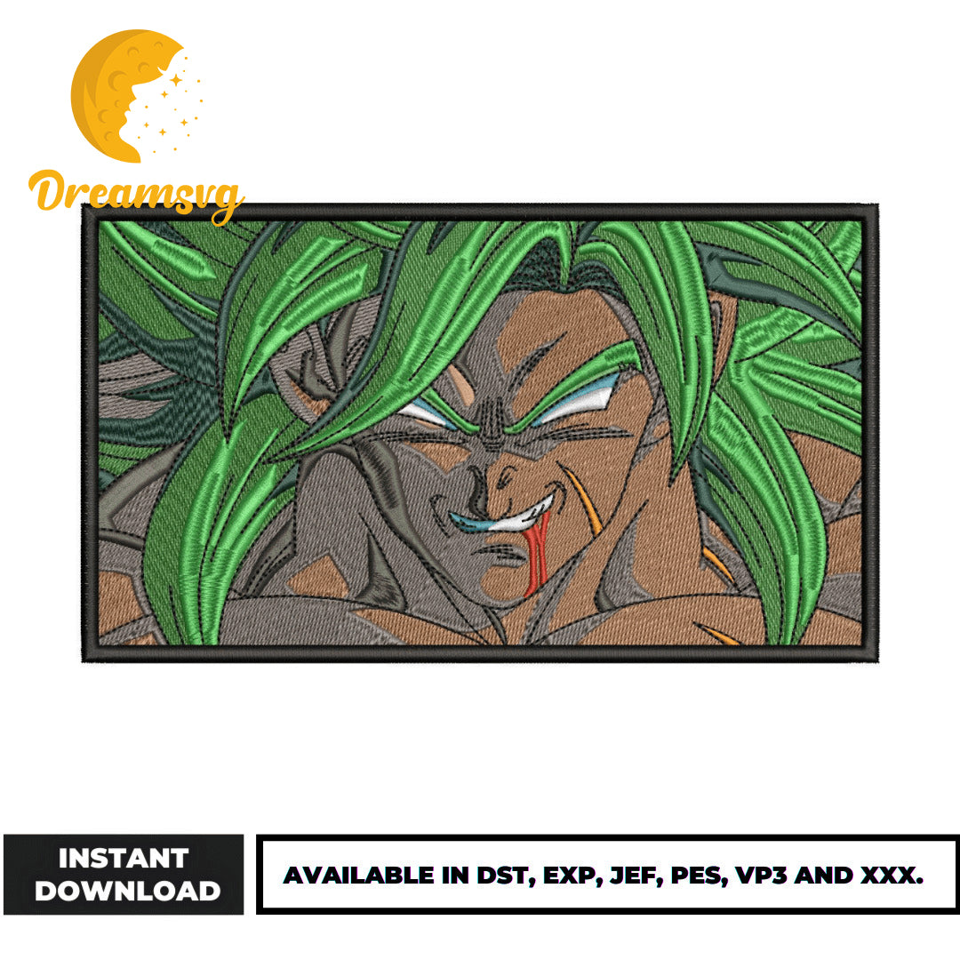 Broly face embroidery design – DreamSVG Store