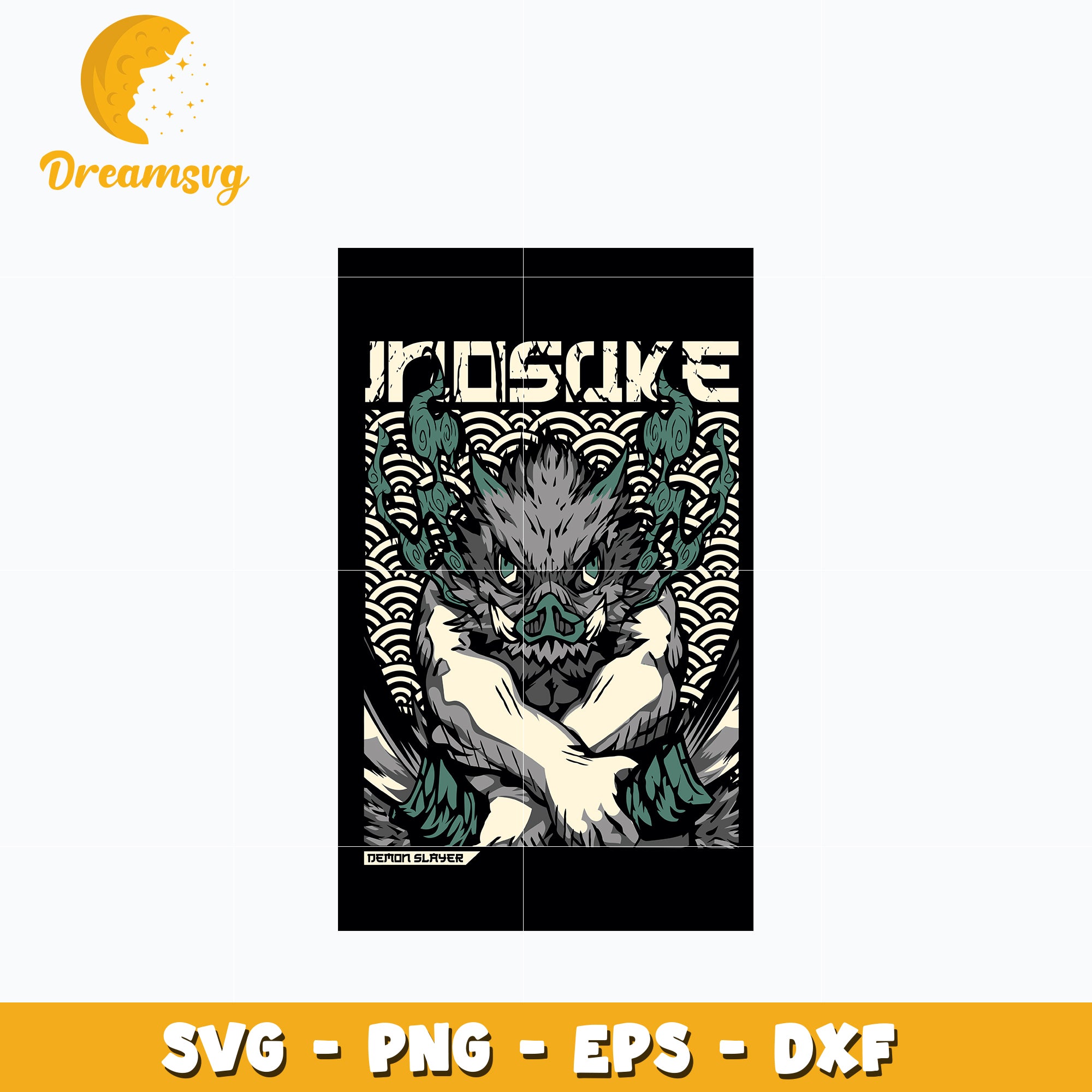 Inosuke Hashibira design svg, anime svg, Kimetsu no Yaiba svg ...